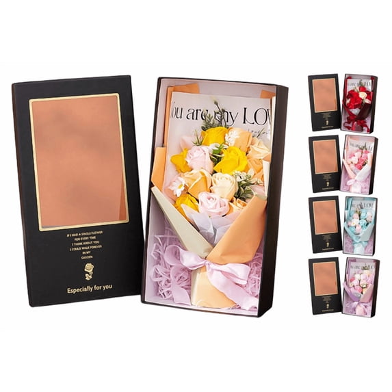 Artificial soap Rose Flower Bouquet Lifelike Fake Rose for Wedding Home ...