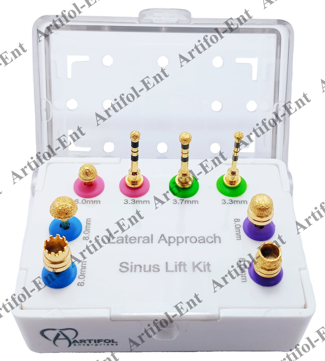 Artifol - Implant Lateral Approach Sinus Lift Kit - 8 Pcs Drills Set ...