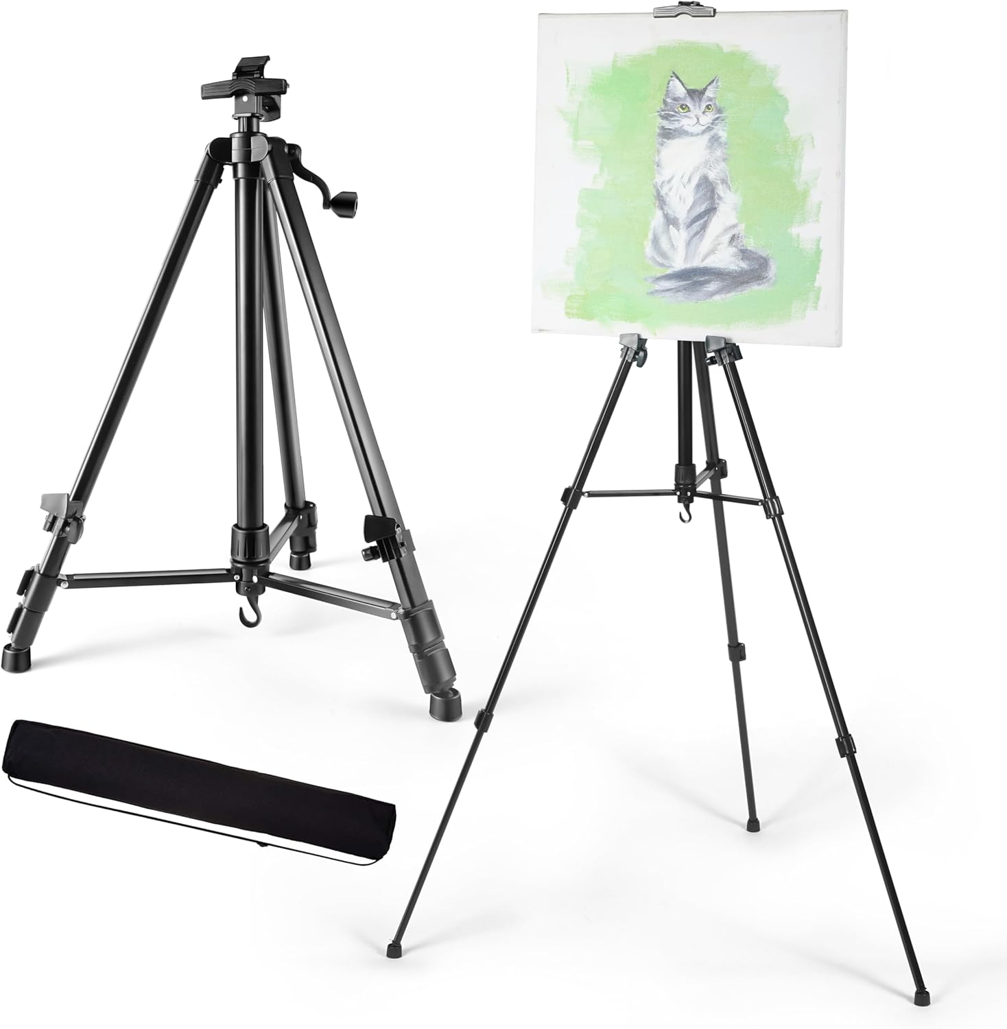 Artify Easel for Painting, Double-Tier Easel Stand, Adjustable Height ...