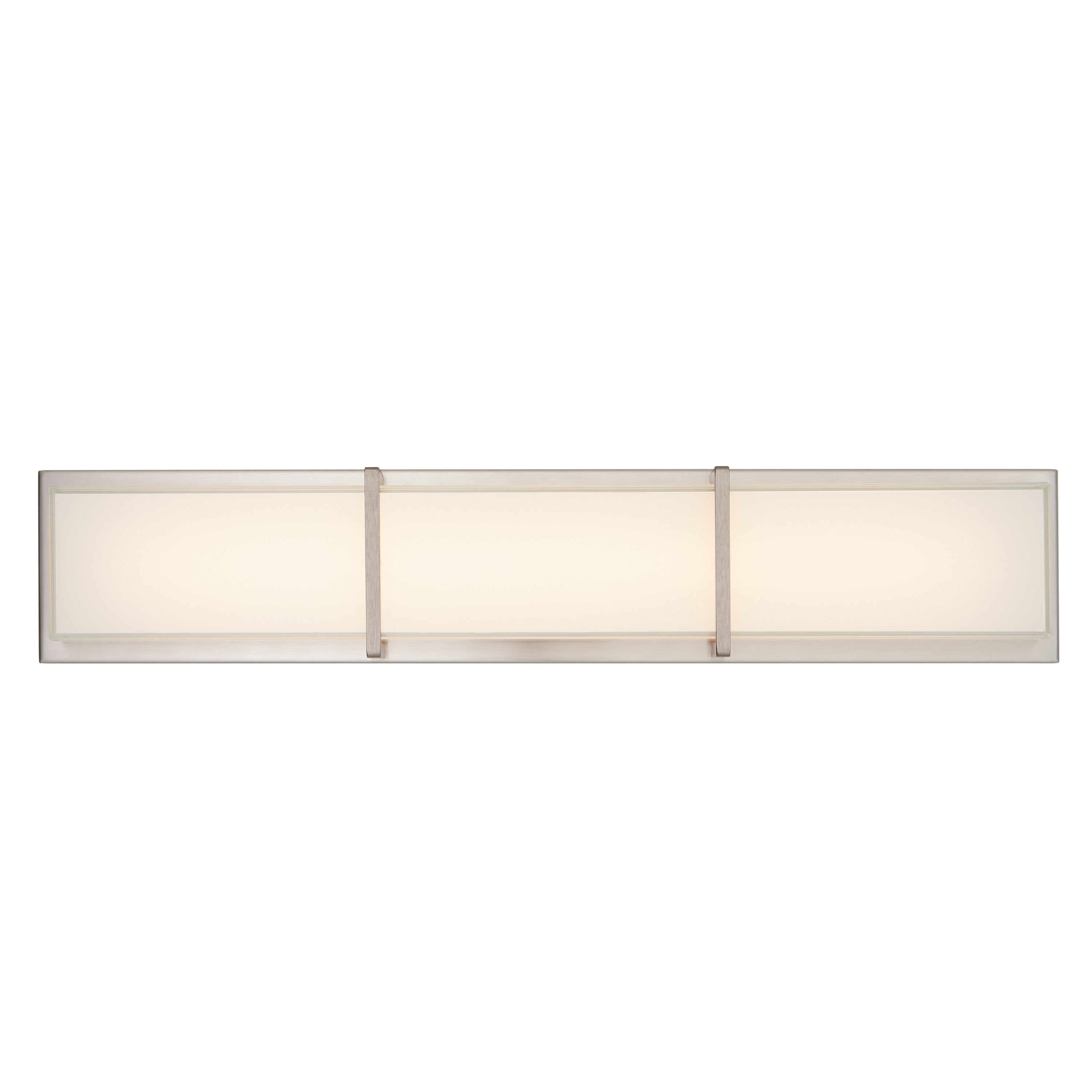 Artika Subway Modern Bathroom Vanity Light Fixture, Brushed Nickel ...