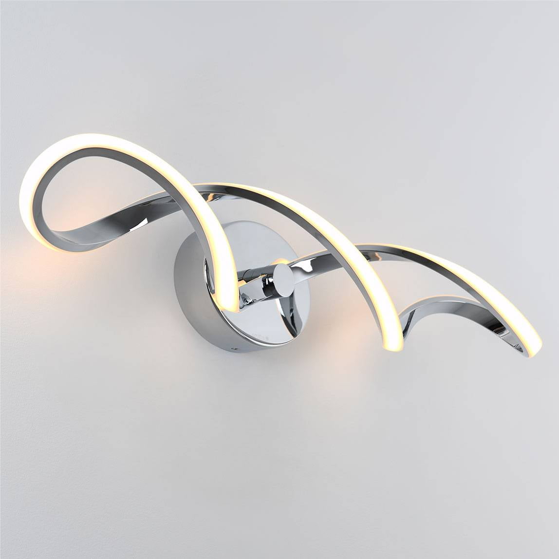 Artika Swirl 27 in. 1-Light Chrome Modern Integrated LED Vanity Light ...