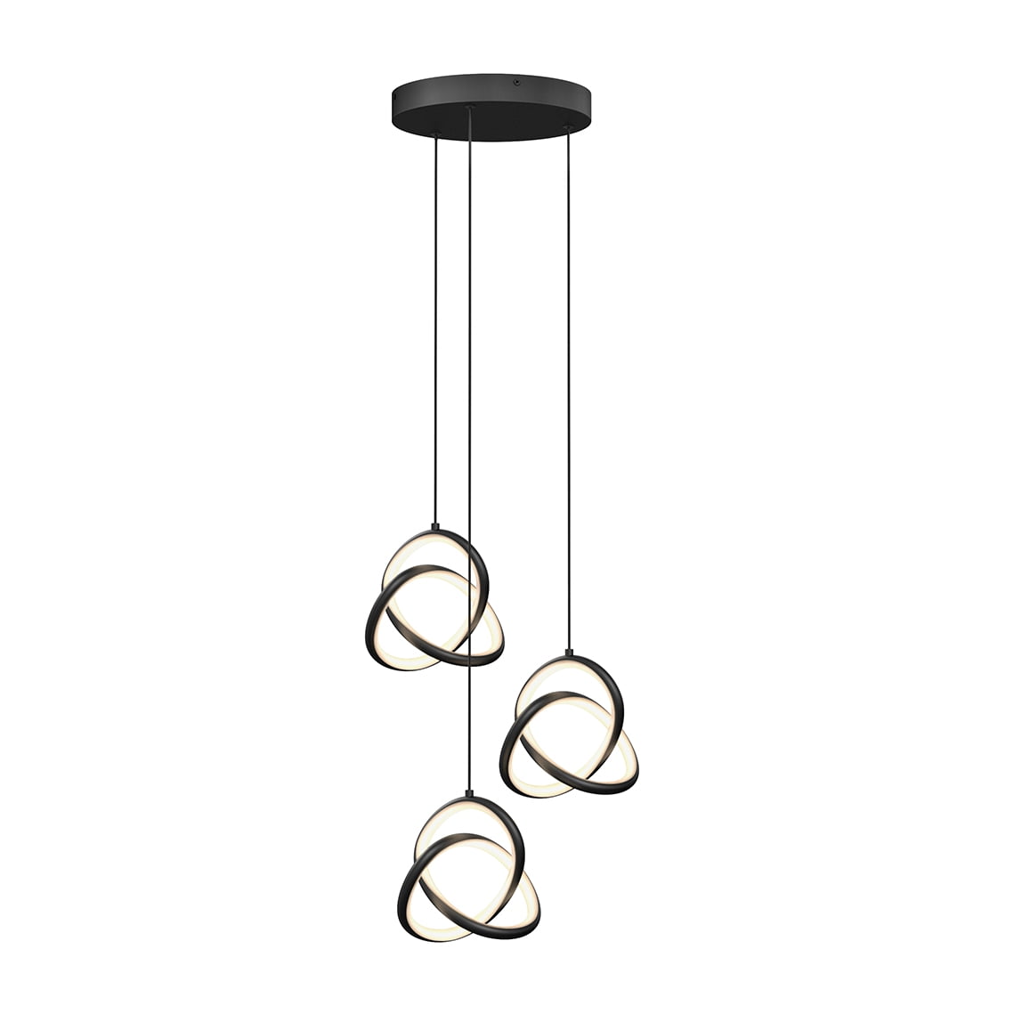 Artika Zephyr 3 Light Modern LED Pendant 3 CCT Black - Walmart.com