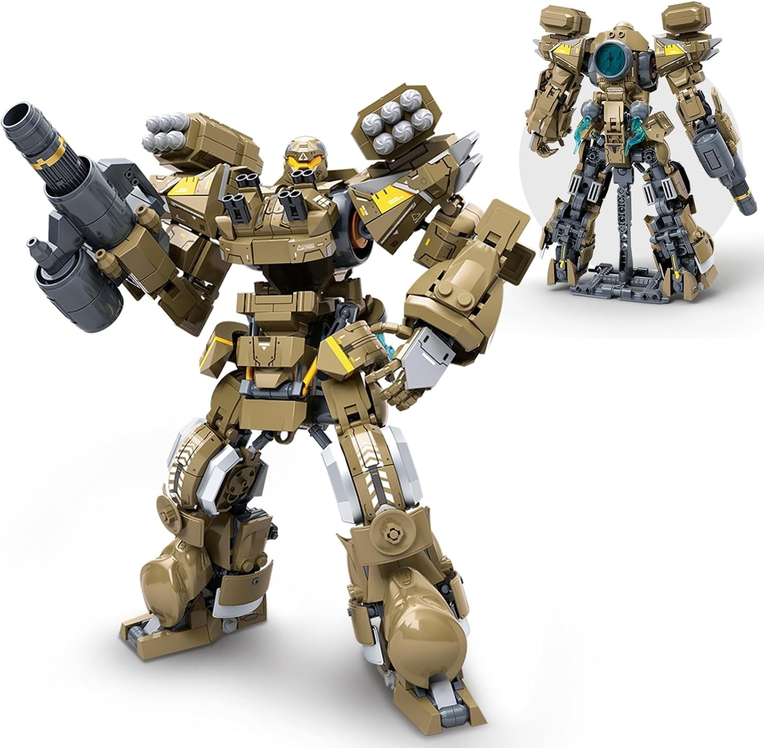 Artillery Mech Robot Transforming Building Blocks Set for Adults,City ...