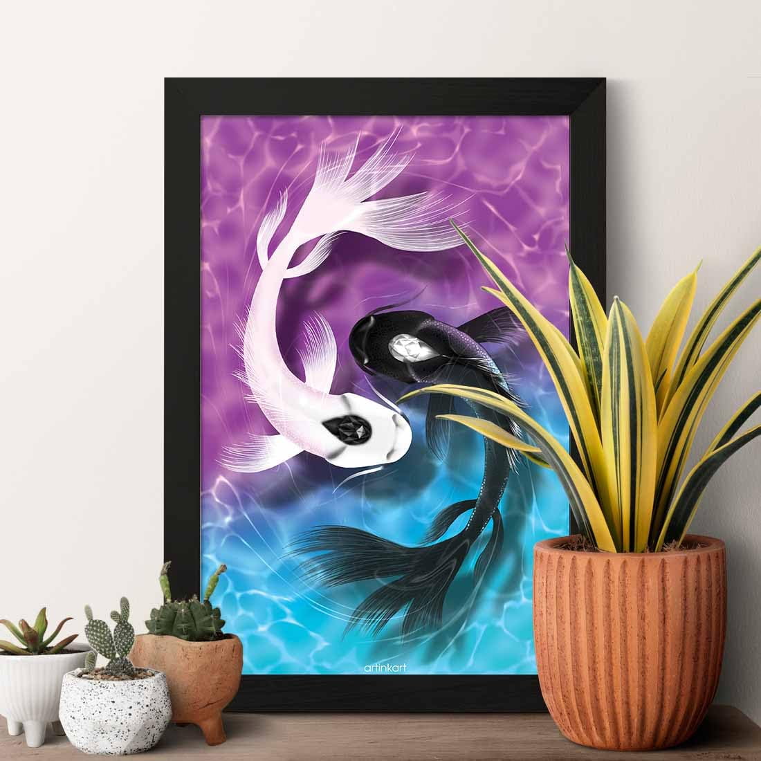ArtinKart Yin Yang Framed Poster Vastu Posters for Wall Decoration ...