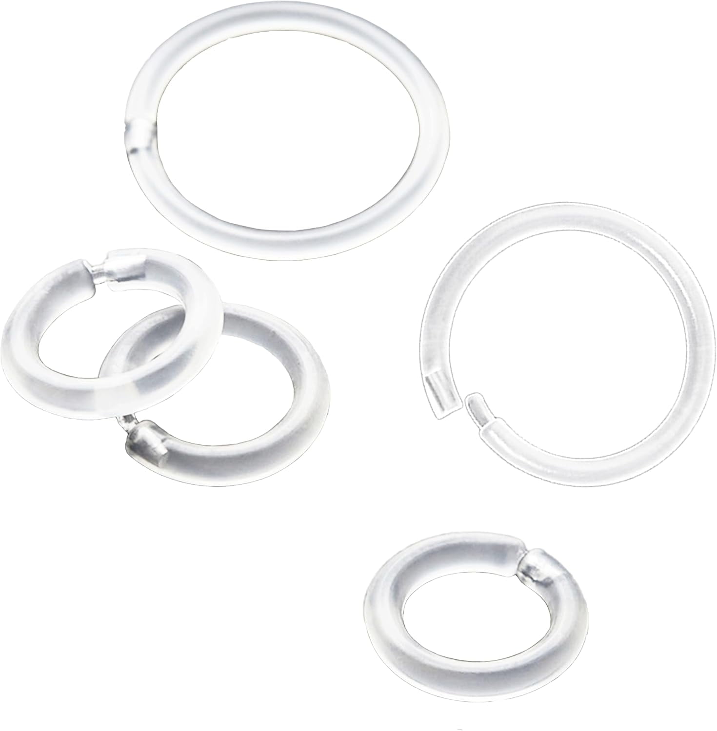 Artisan 20 Gauge 4 Size Anti-Allergy Unisex Plastic Hoop Ear Retainers ...