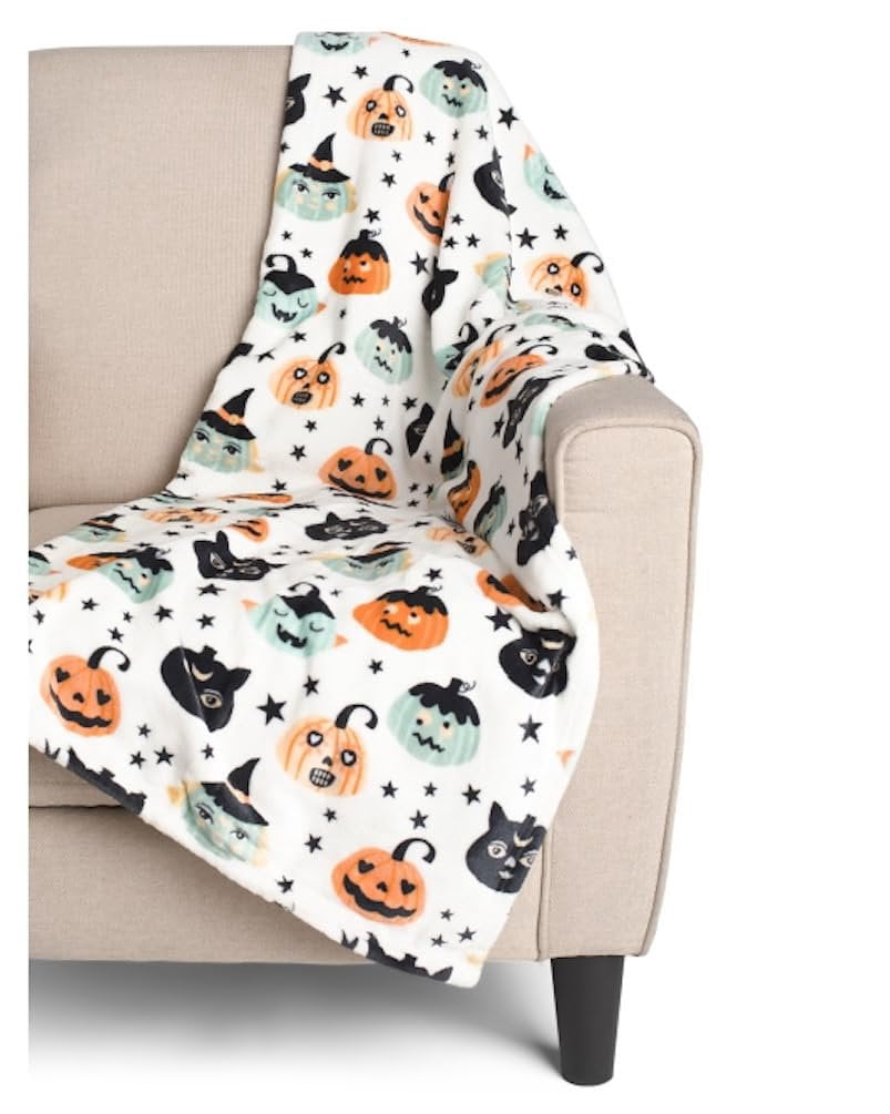 Artisan 34 Halloween Fall Autumn Themed Throw Blanket Monster Mash ...