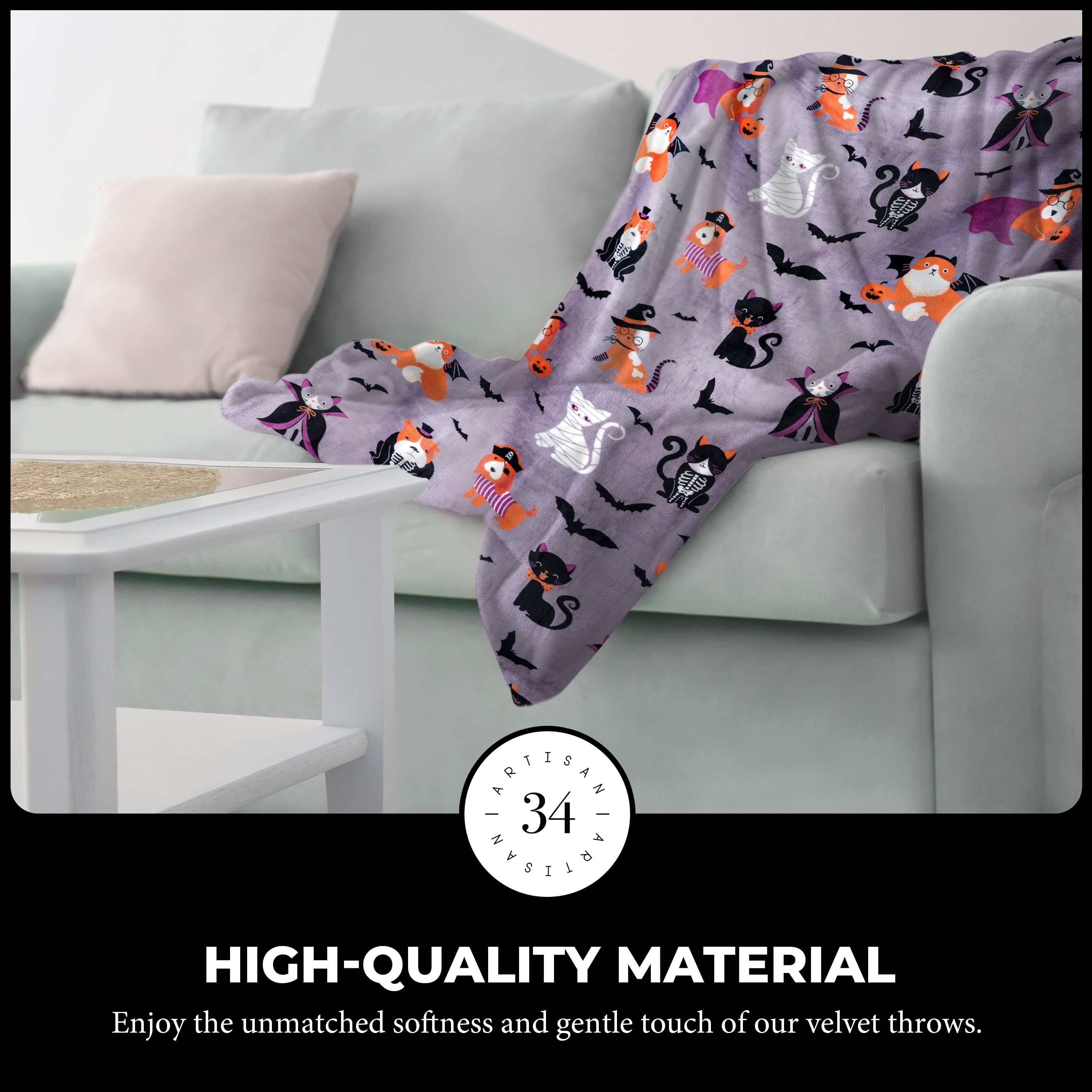 Artisan 34 Cozy Big Oversized Plush Throw Blanket (50x70") for Adults, Velvet Lightweight ...