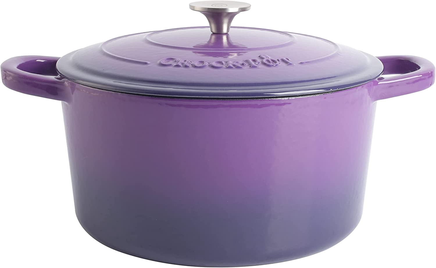 Artisan 7-Quart Round Enameled Cast Iron Dutch Oven – Lavender Purple ...