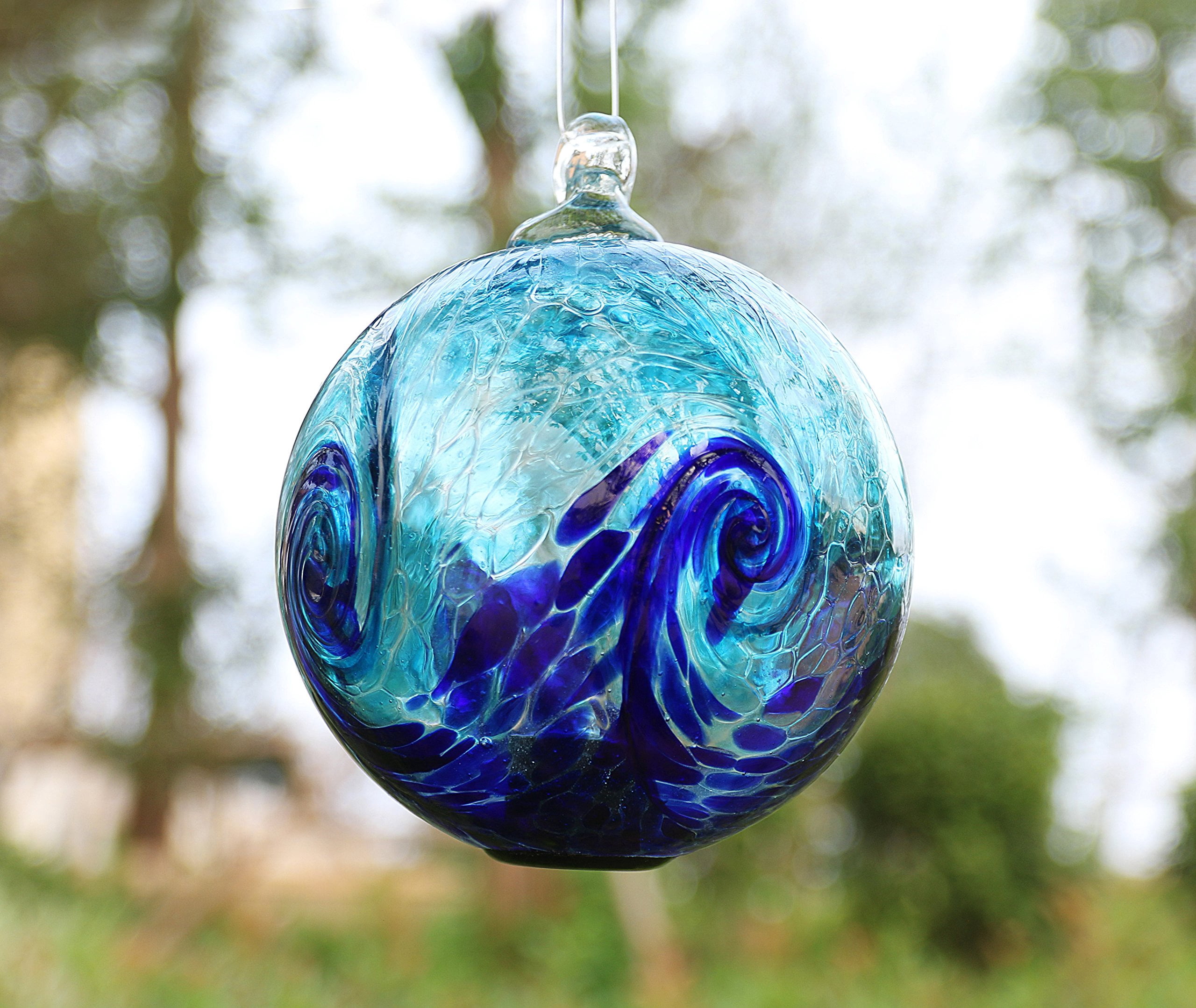 Artisan Crafts and Design 4.6-Inch Solar Hanging Glass Gazing Ball ...