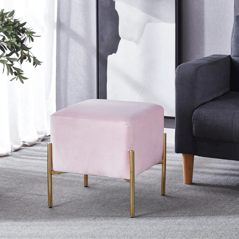 Artisan Design Square Ottoman Pink - Walmart.com