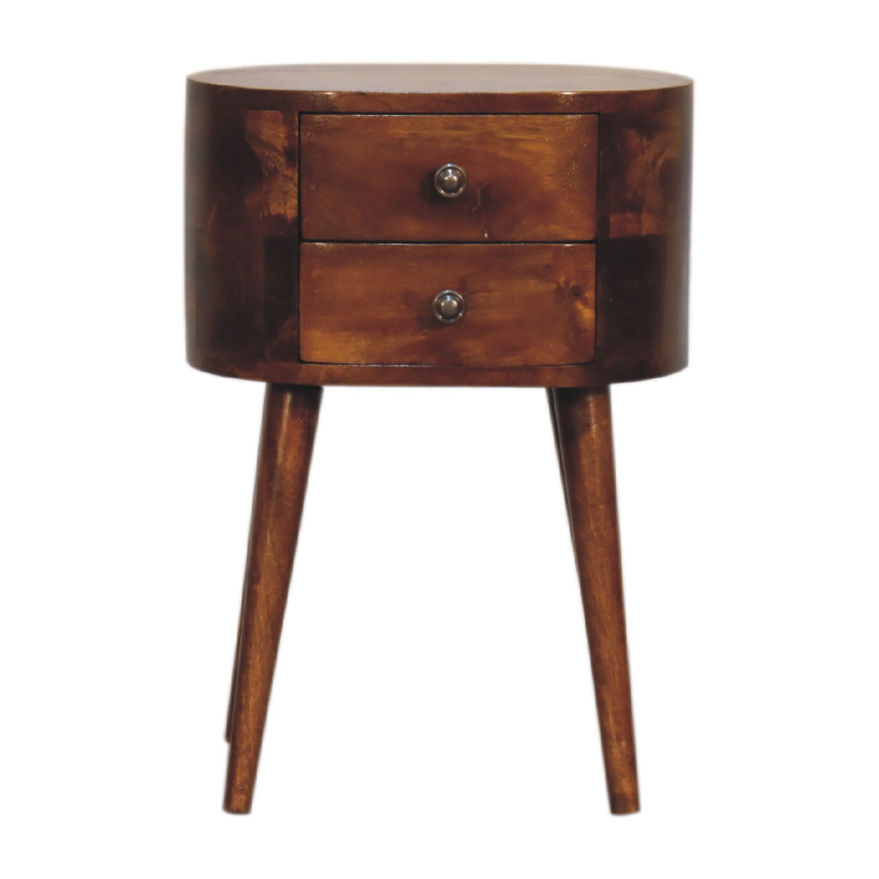 Artisan Furniture Solid Wood Mini Chestnut 2 Drawer Rounded Nightstand ...