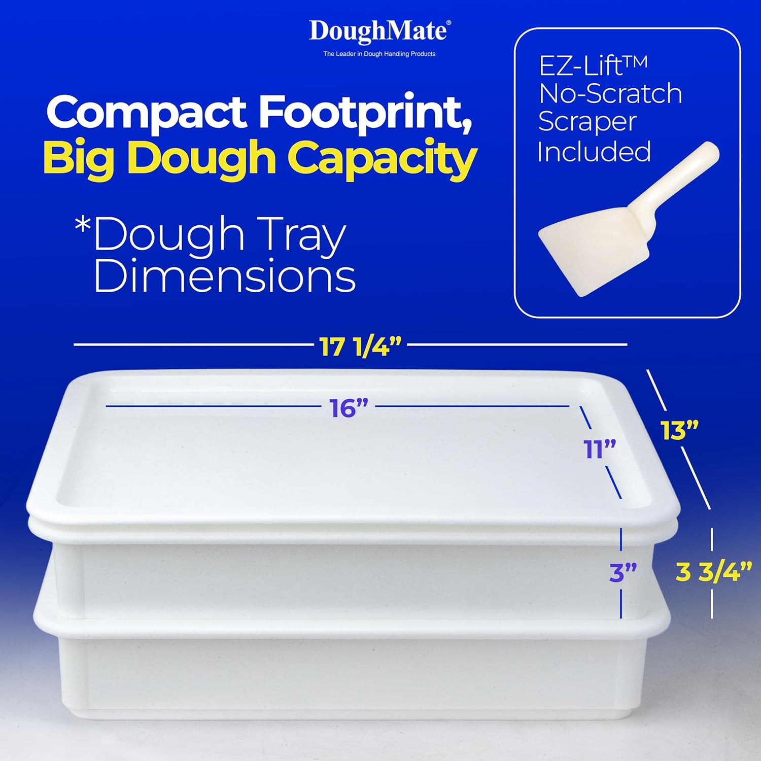 ® Artisan Kit – 2 Pizza Dough Proofing Trays, 1 Lid, and Dough Scraper ...