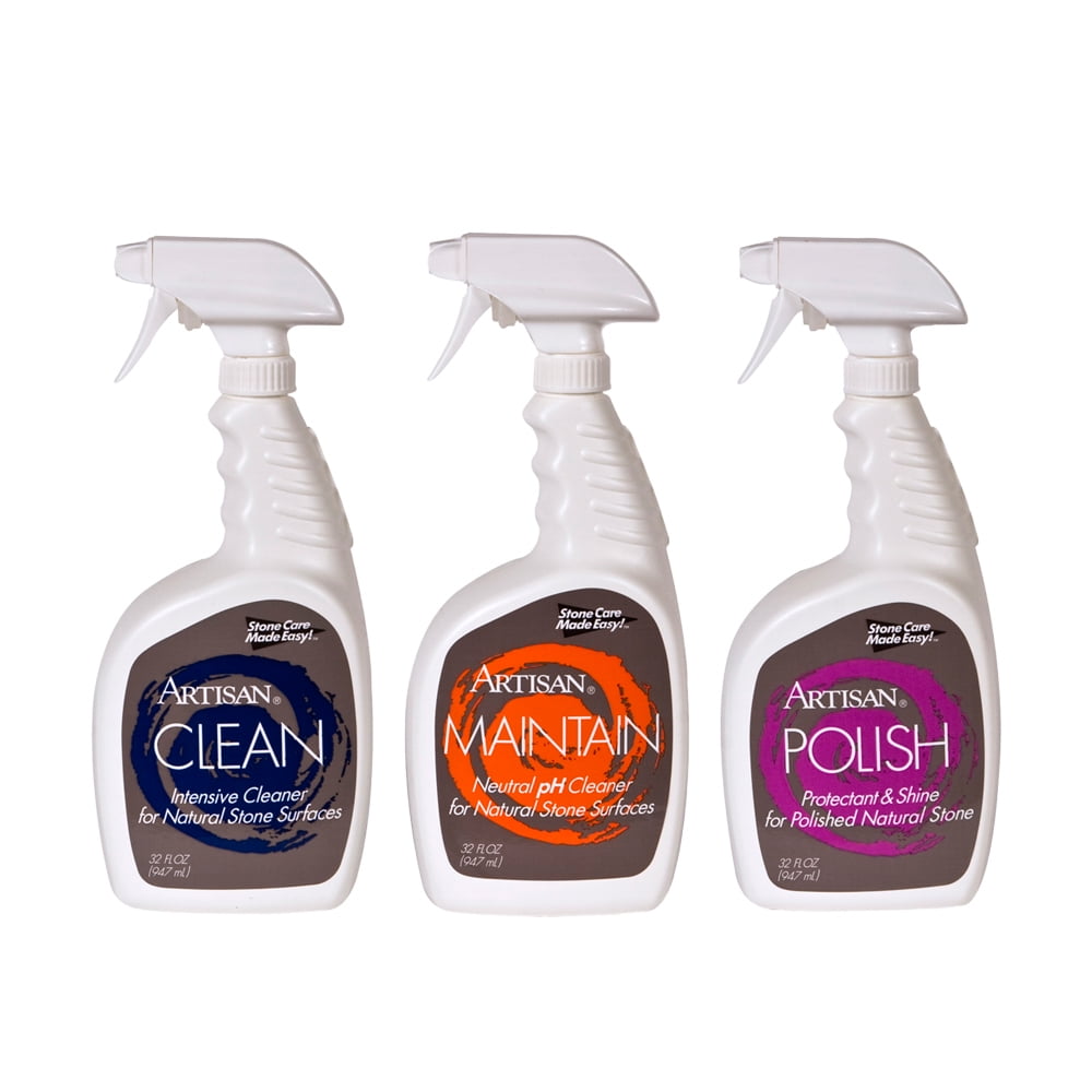 Artisan Maintain Polish, Clean Kit for Marble and Granite Care (32oz ...