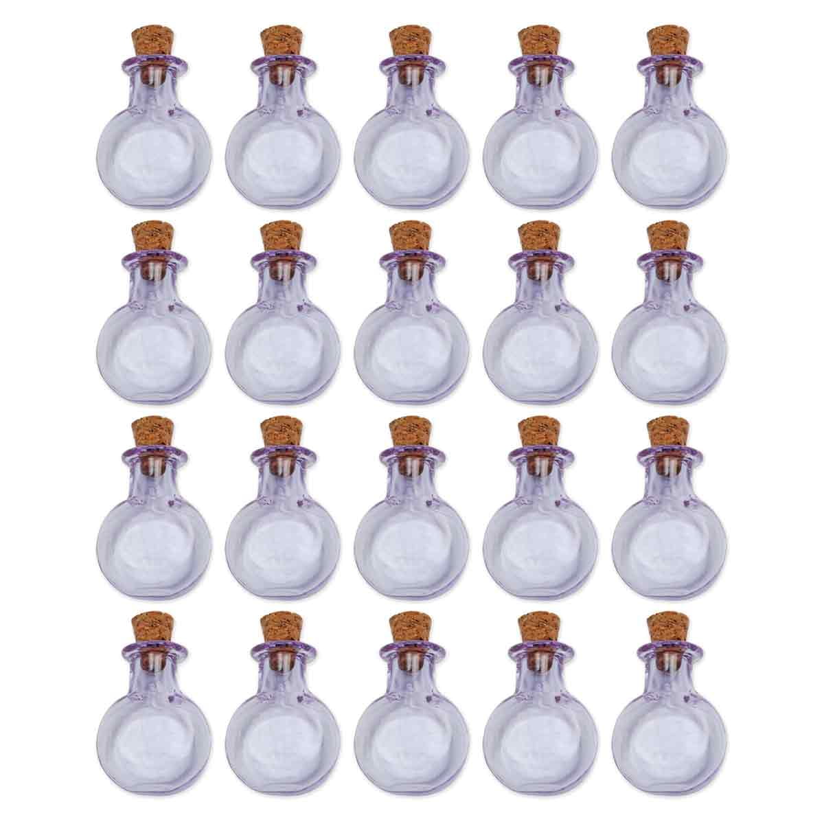 Artisan Mini Glass Bottles, XO Shape Transparent Craft Vials for ...