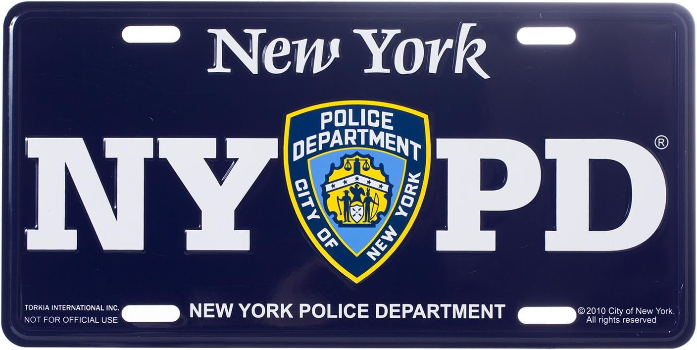 Artisan Owl NYPD Novelty Souvenir License Plate - Official New York ...