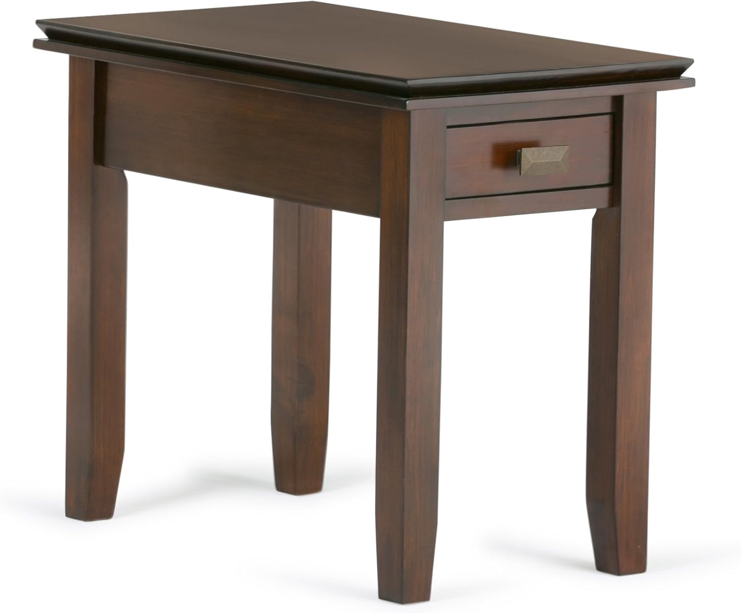 Artisan SOLID WOOD 14 inch Wide Rectangle Transitional Narrow End Side ...