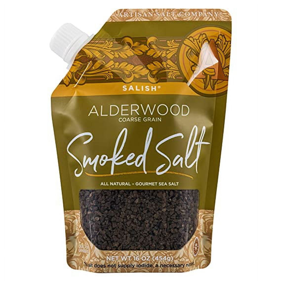 Artisan Salt Company Salish Alderwood Smoked Sea Salt, Coarse Grain ...