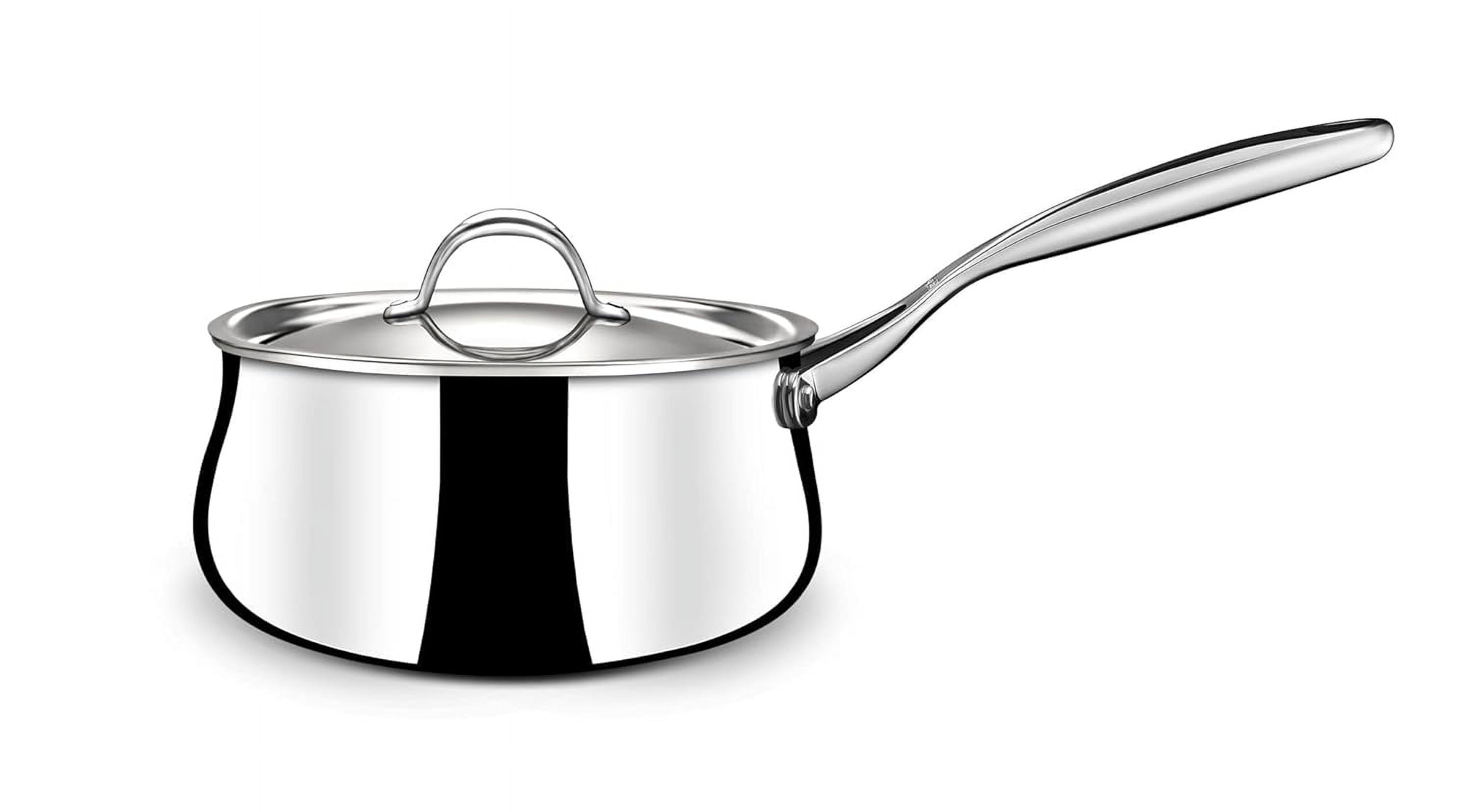 Artisan Triply Stainless Steel Saucepan With Lid | Sauce Pan Induction ...