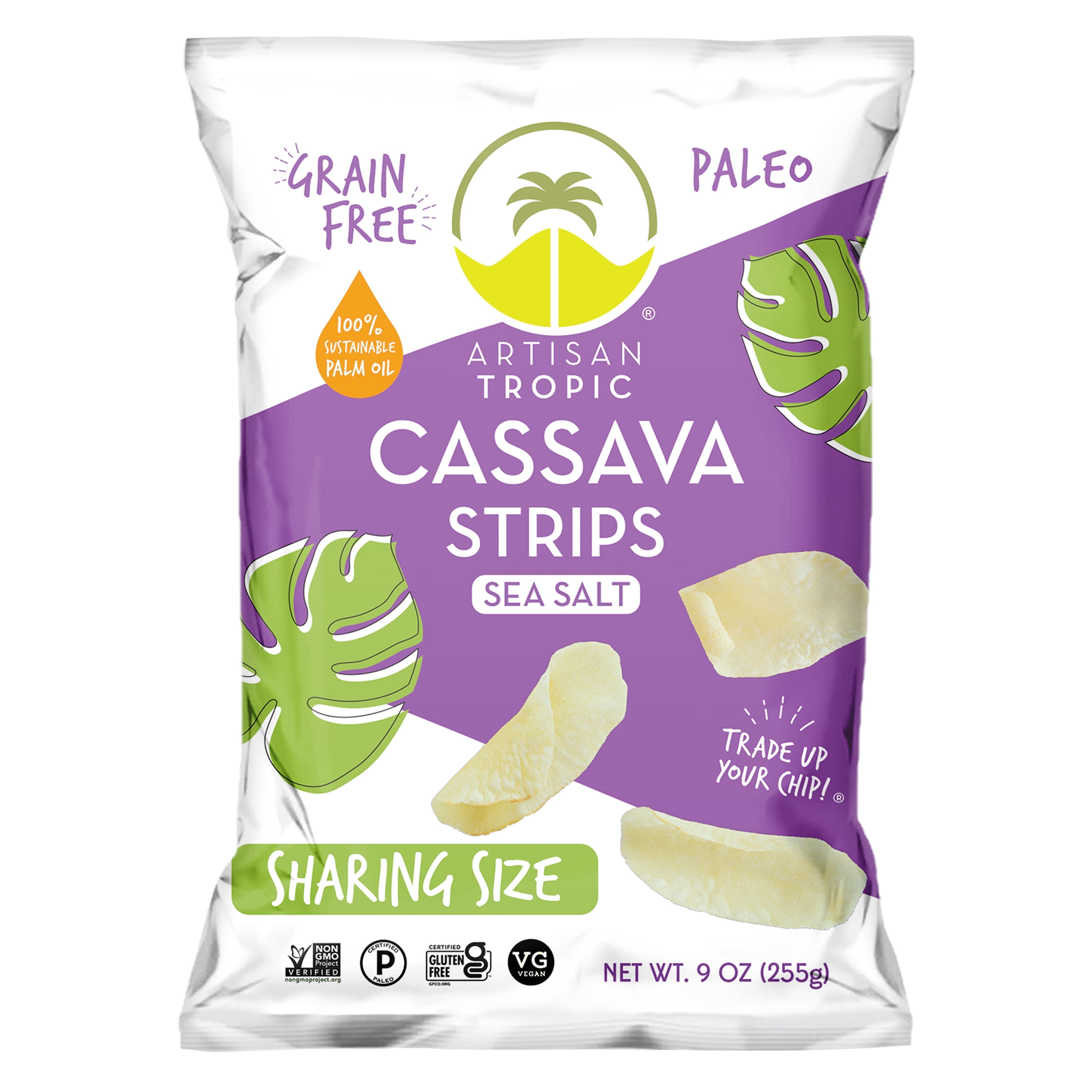 Artisan Tropic Cassava Sea Salt Strips - Healthy Snacks, 9 oz, 8 Pack ...