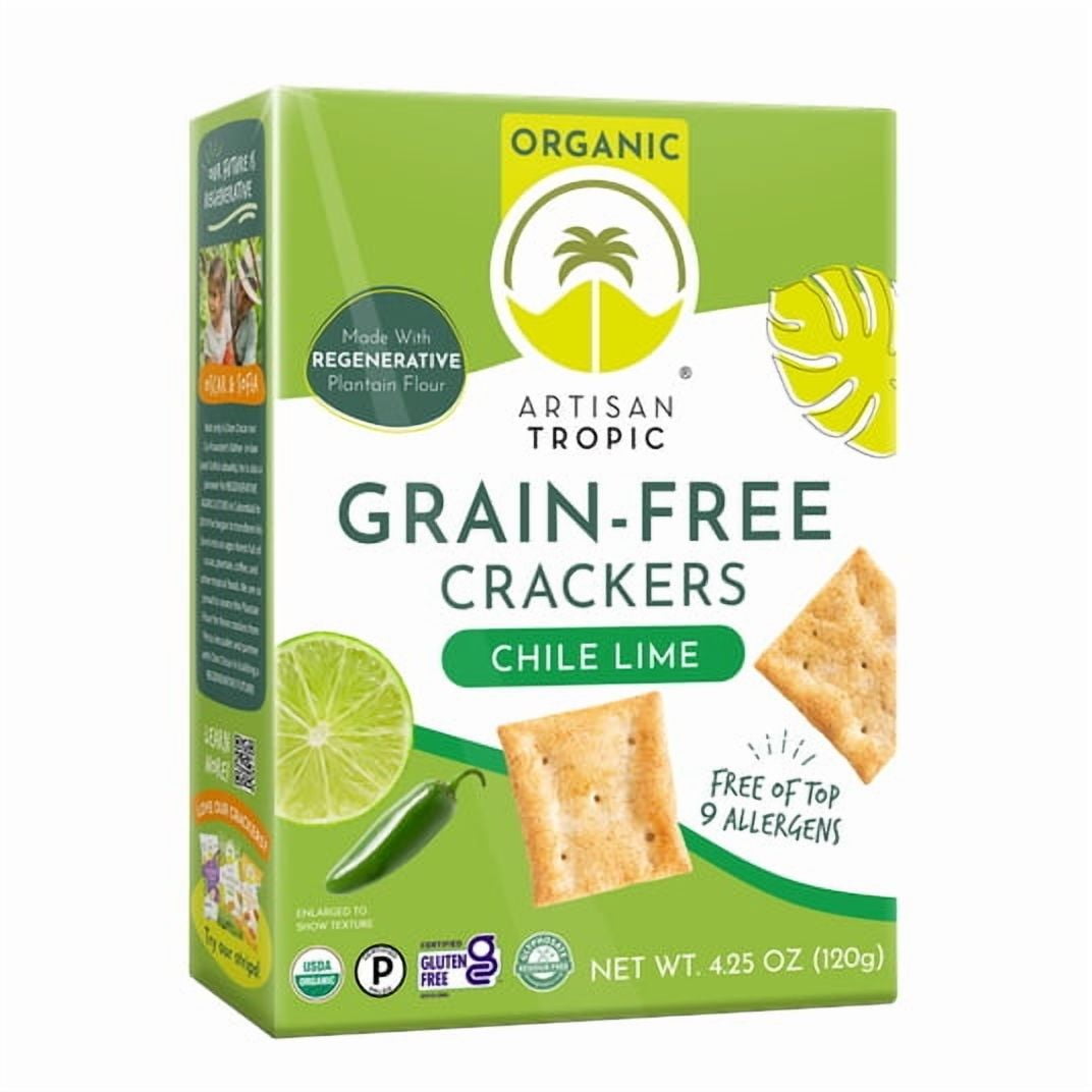 Artisan Tropic Grain-Free, Crackers, Chile Lime, Organic-4.25 oz ...