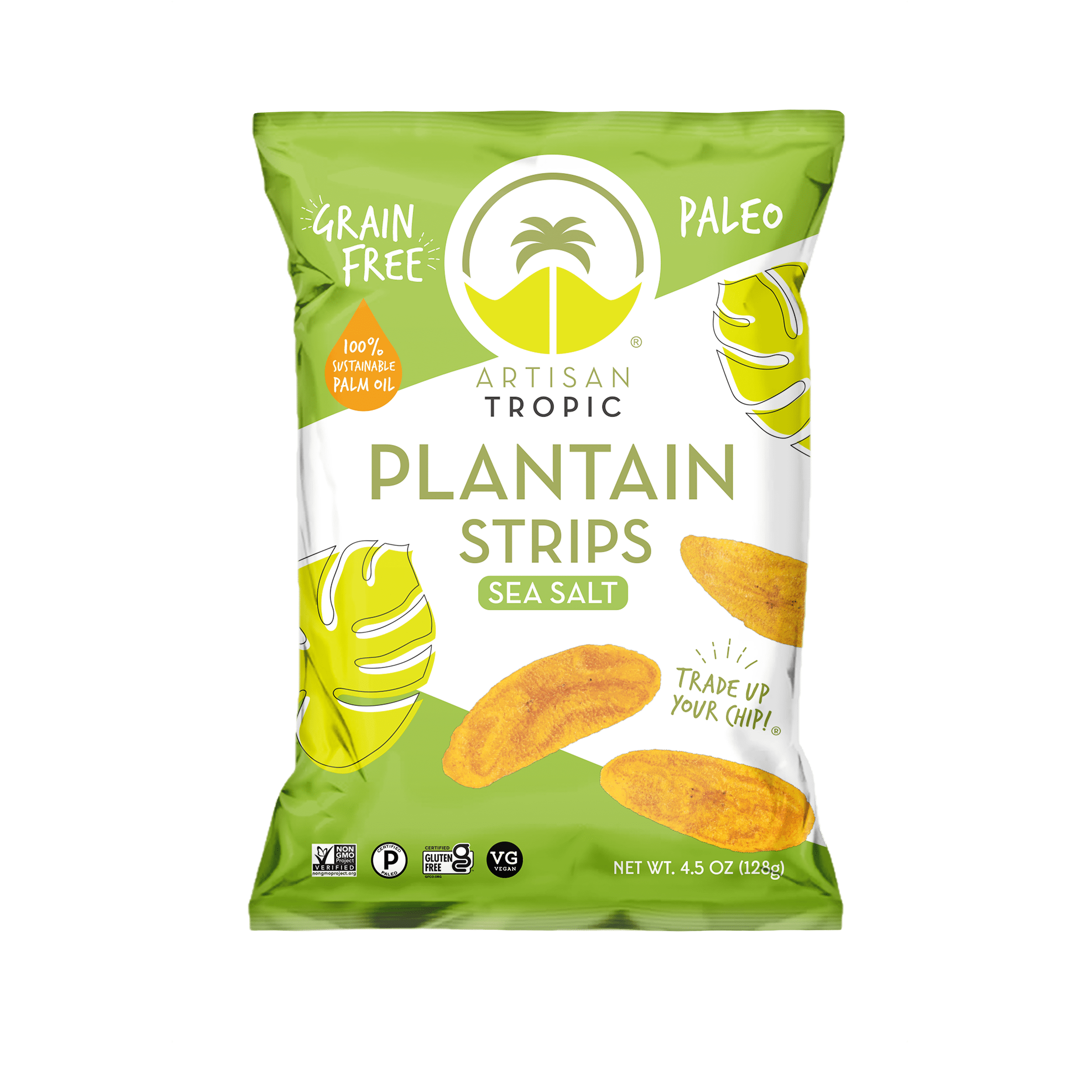 Artisan Tropic, Family Pack Sea Salt Plantain Chips Snack Bags, 4.5 oz ...