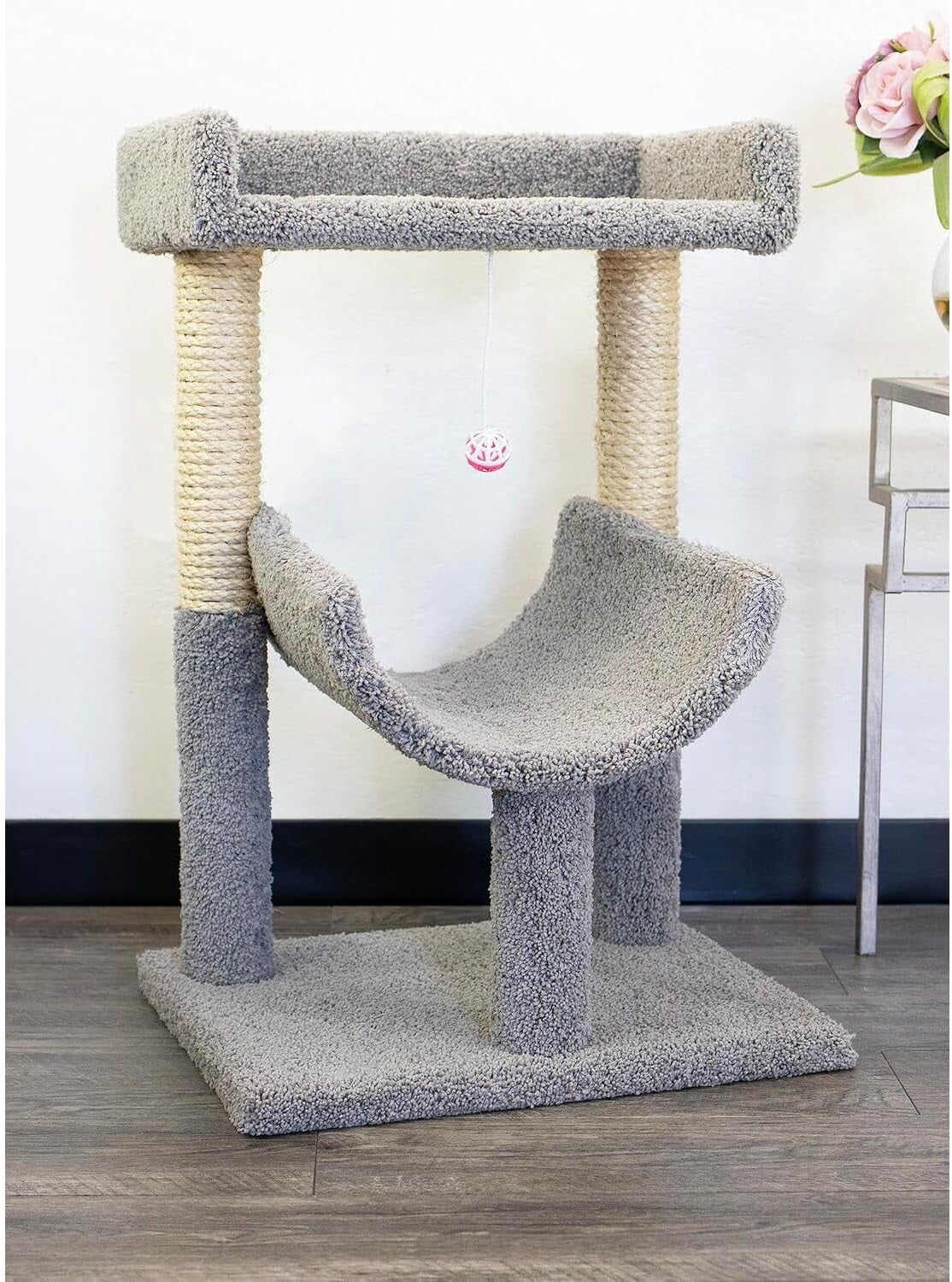 Artisanal Abode Spacious Cat Tree Perch for Large Cats, Durable Carpet ...