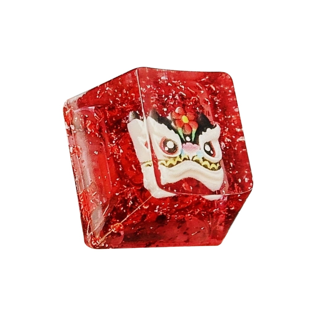 Artisanal Clear Lion Keycap, Durability Resin Keycap for MX Mechanical ...