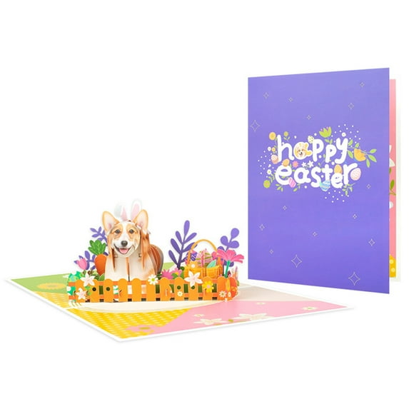 Artisanal Crafted Easters Celebration Card 3D Popup Eggs Tree Designs ...