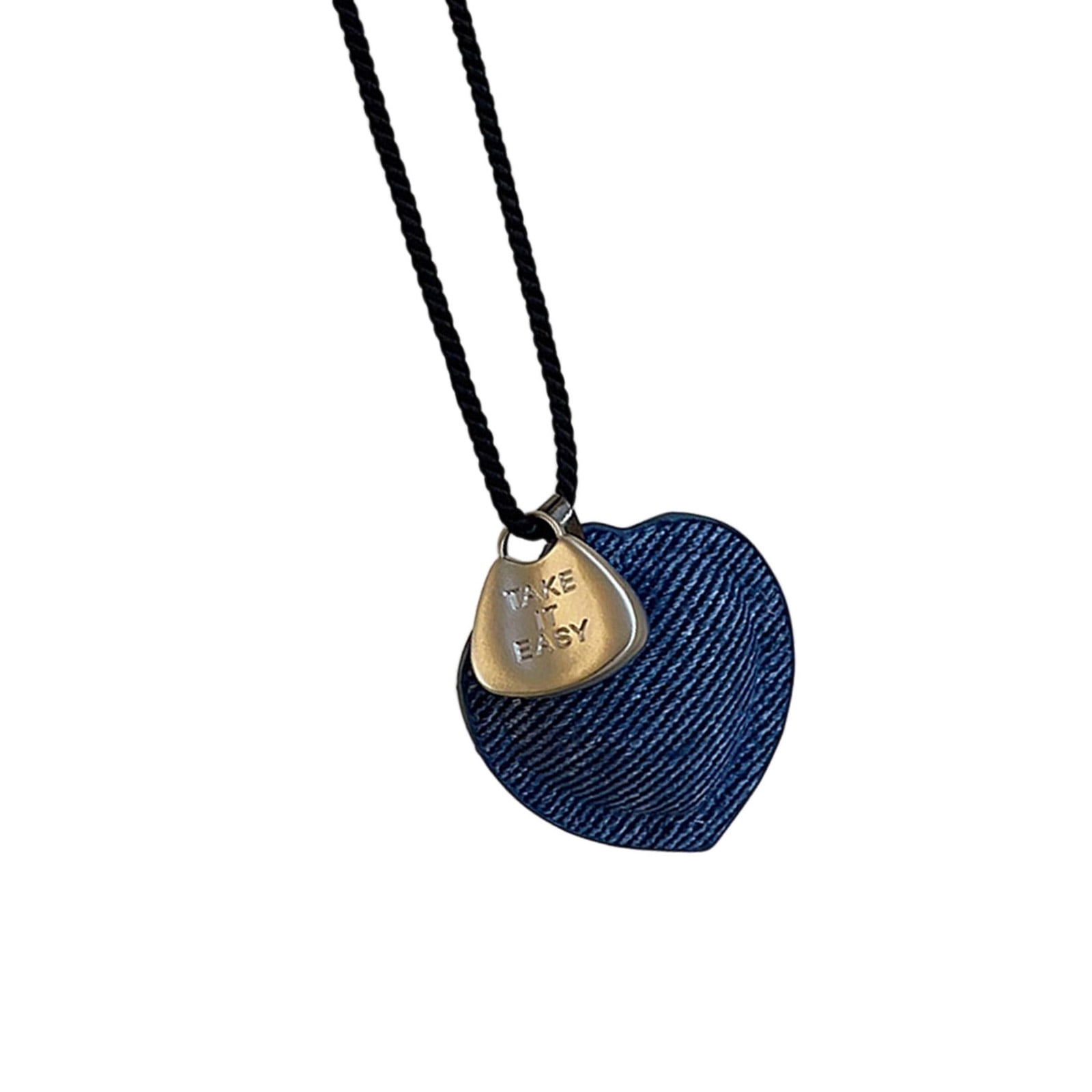 Artisanal Crafted Rope Heart Necklace With Dainty Metal Chain ...