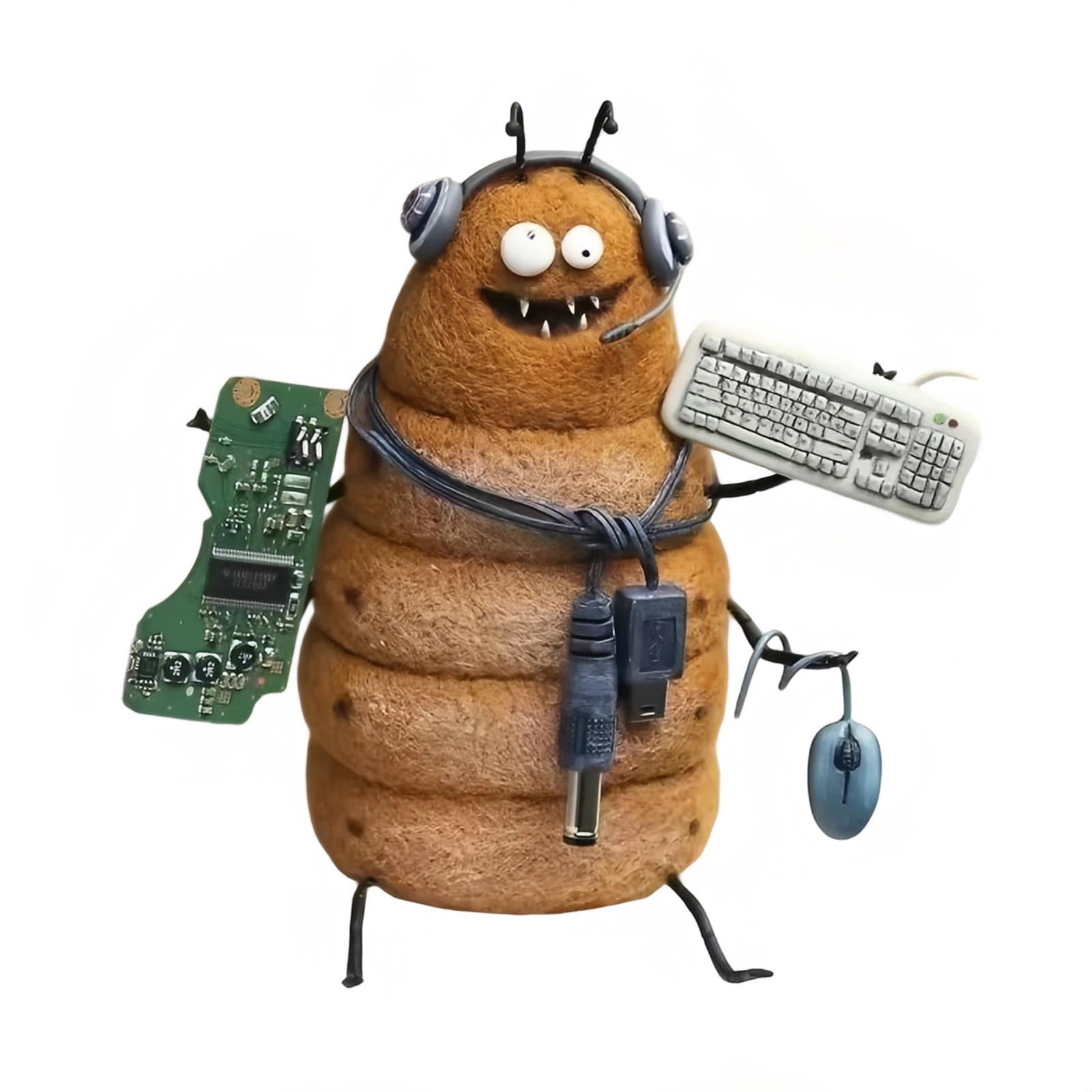 Artisanal Felt Cat Figurine,Handmade Wool Doll with Unique Charm ...