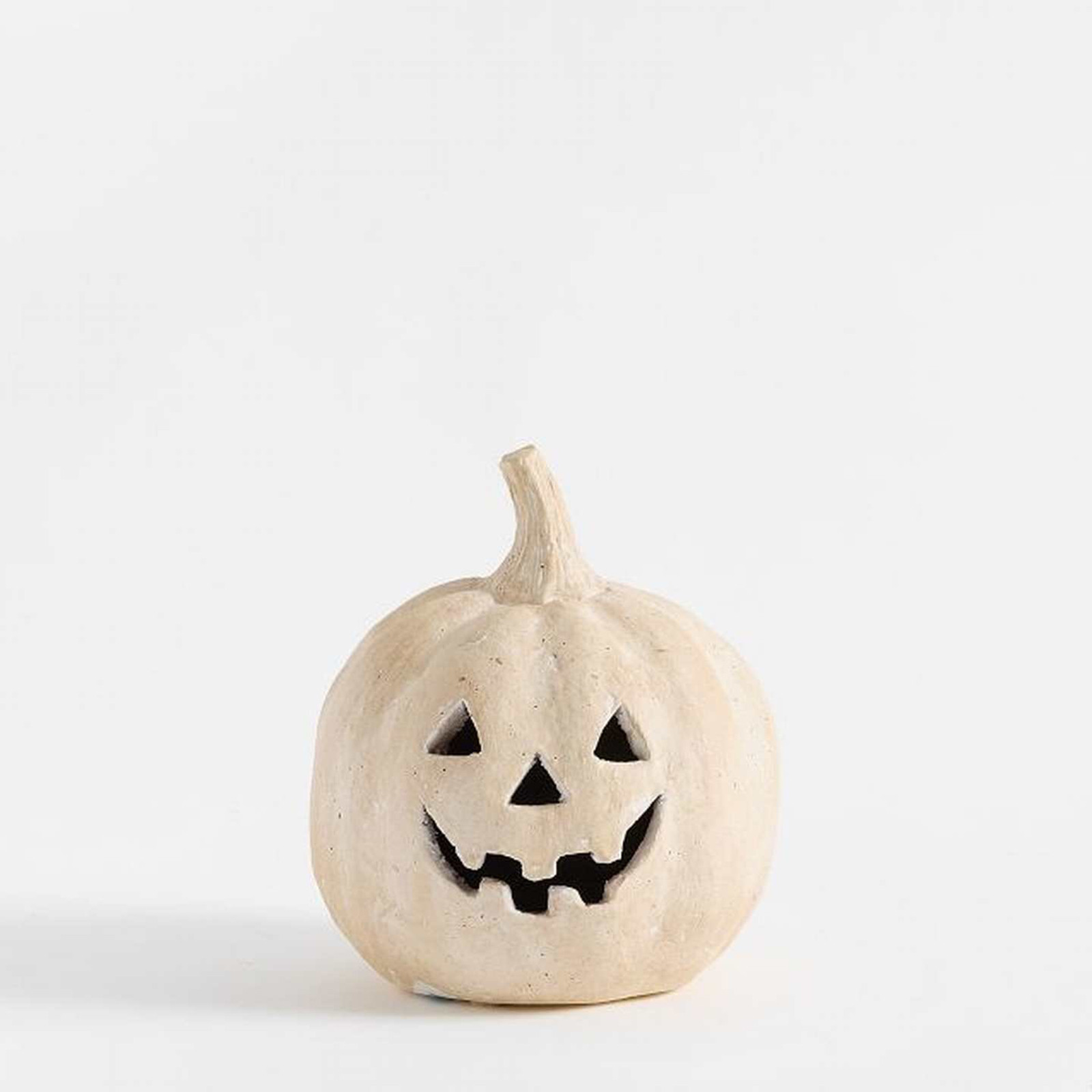 Artisanal Kiln-Fired Terracotta Jack-O’-Lantern: Hand-Carved Details ...
