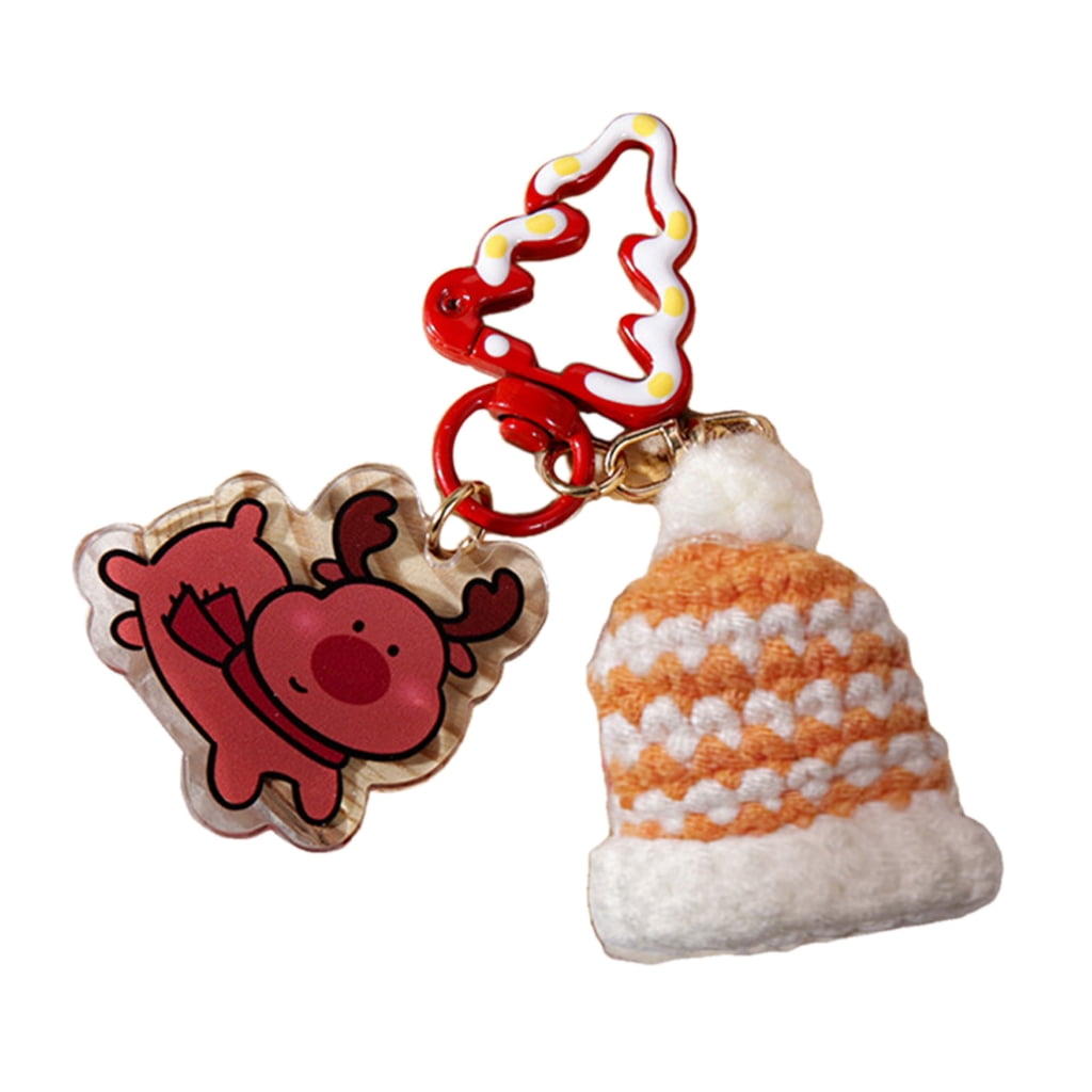 Artisanal Santa Key Chain Adornment Elegant Keychain Hand Knitted ...