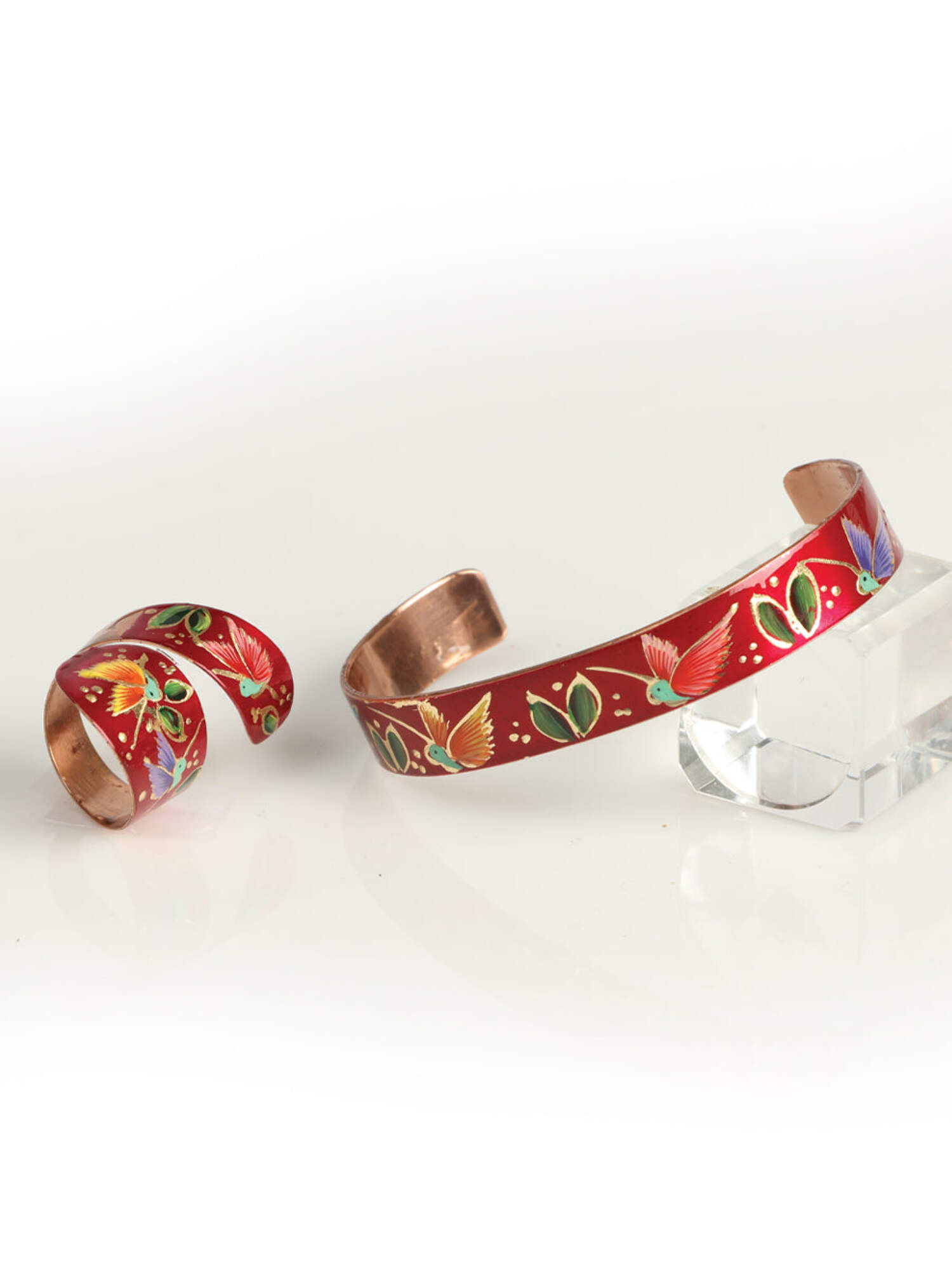 Artisanal Set - Bracelet & Ring Colibri - Cobre Red 603439 - Walmart.com