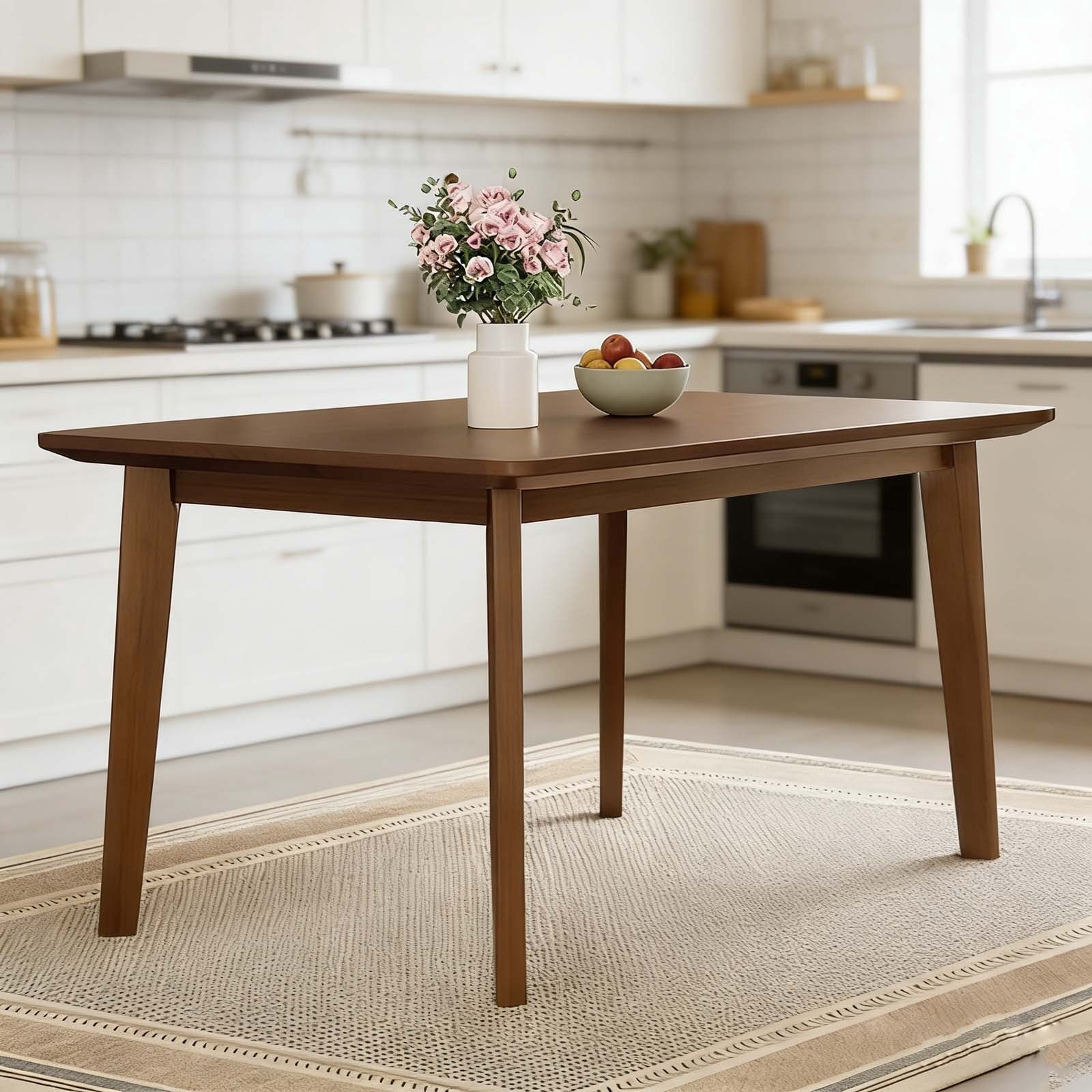 Artisanal Solid Wood Dining Table - Handcrafted Rectangular Dinner ...