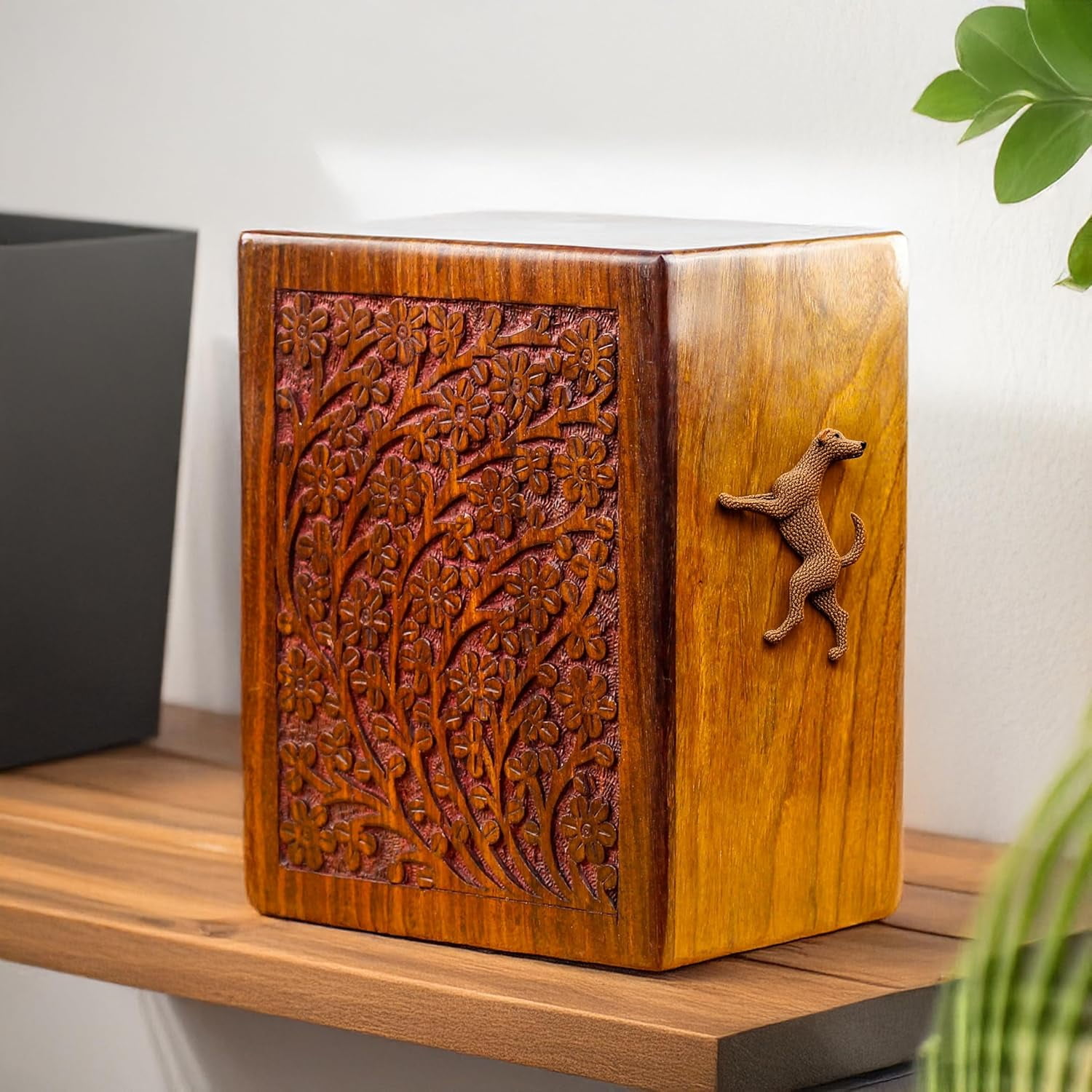 Artisans Crafted Premium Rosewood Decorative Hand Carved Wooden Urns | Carved with Precision ...