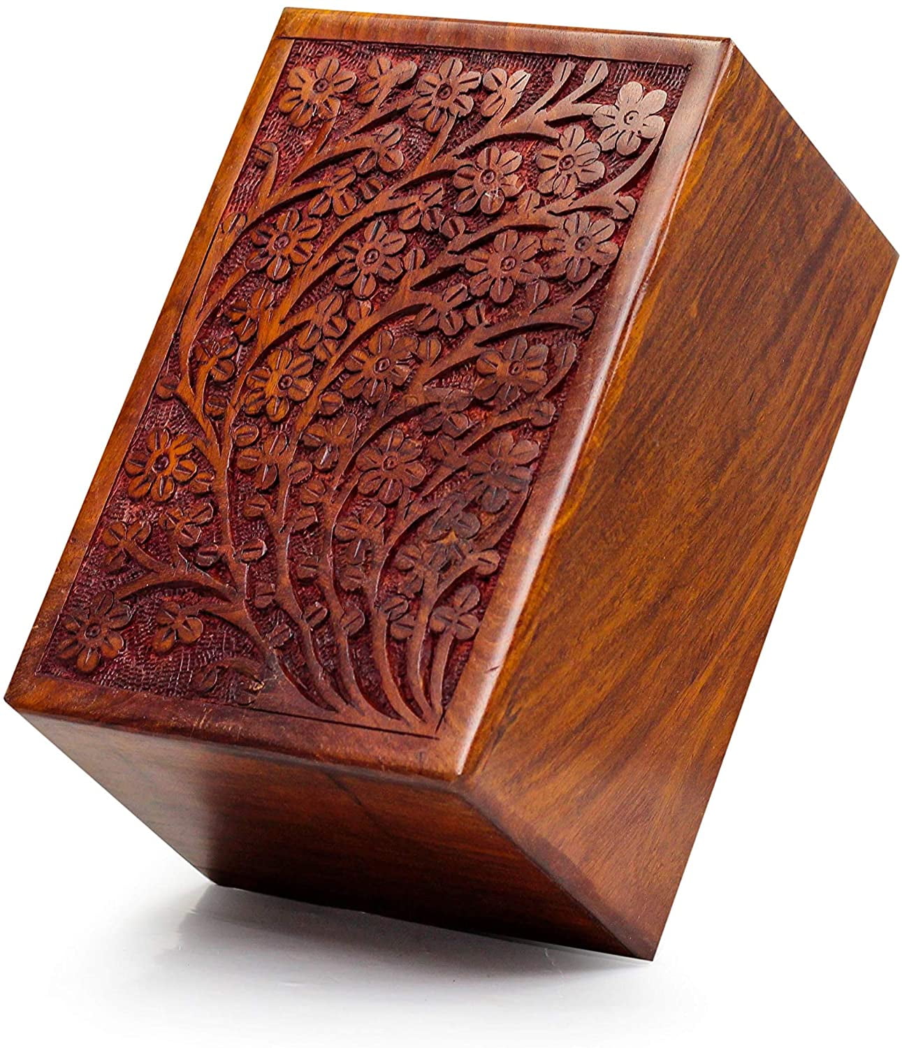 Artisans Crafted Premium Rosewood Decorative Hand Carved Wooden Urns ...