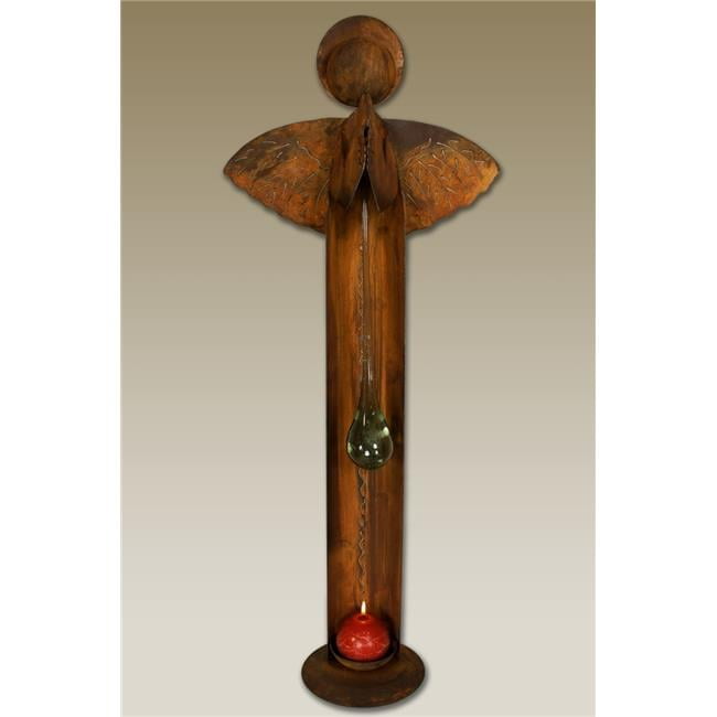 Artisans Gallery AD-ANG6-GDS No.6 Winged Angel Candle Holder with Glass ...