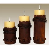 Artisans Gallery ATE-103 Barbed Wire Candle Holders - Set of 3 ...