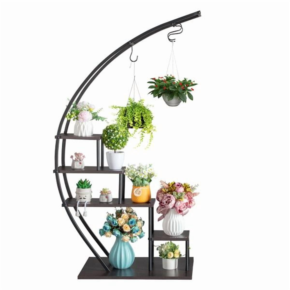 Artisasset 2pcs 5 Layers Semicircle Iron Wood Suitable For Garden ...
