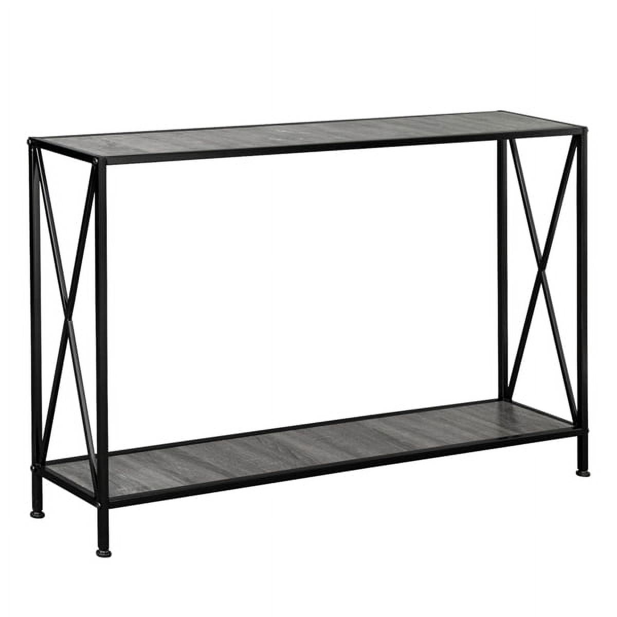 Artisasset Grey MDF Countertop Black Wrought Iron Base 2 Layers Forked ...