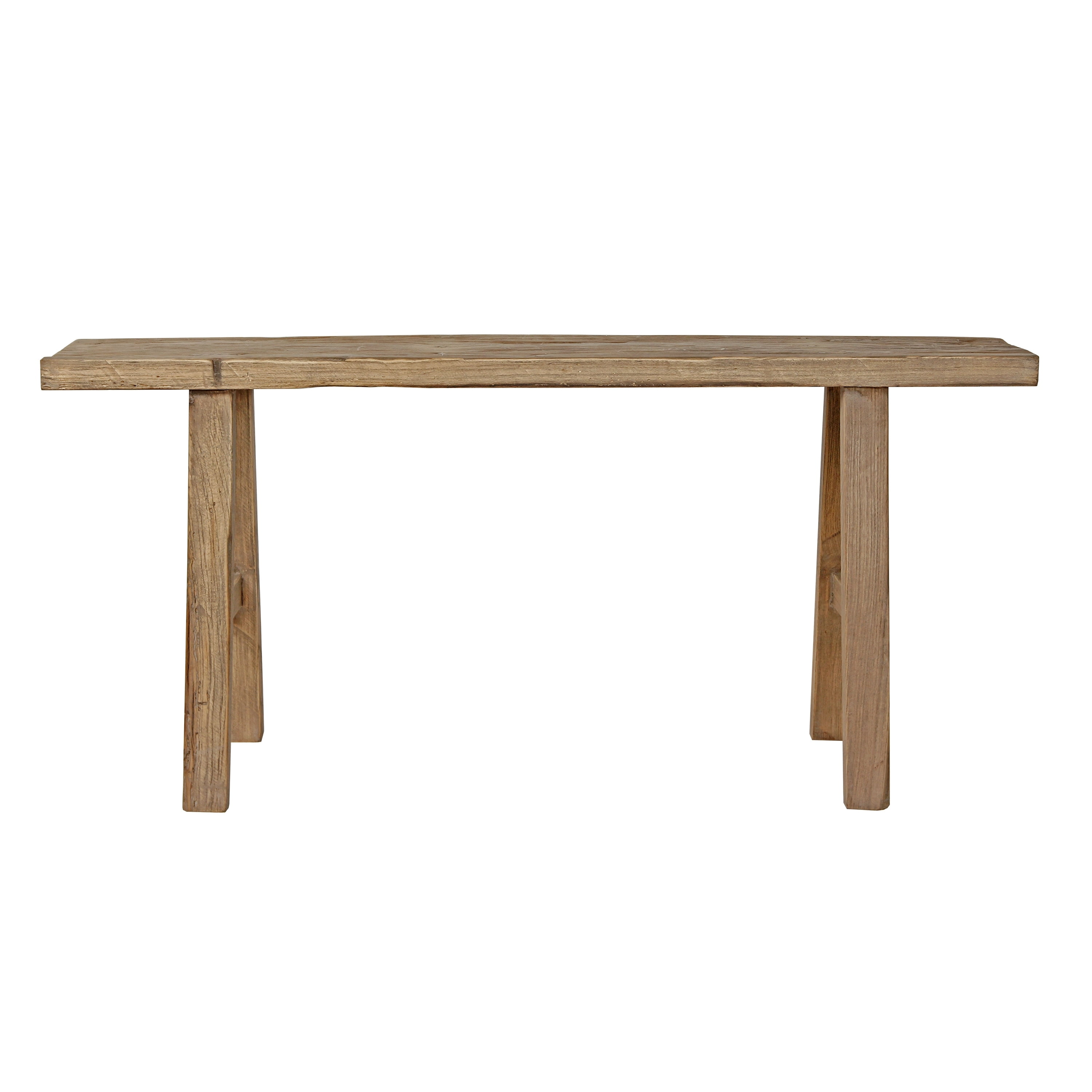 Artissance 43" Long 10" Wide Elmwood Bench, Natural Wood - 9'6" x 12'11 ...