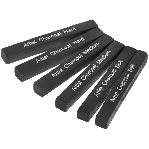 Artist Charcoal Sticks for Sketching & Drawing – Soft, Medium, Hard ...