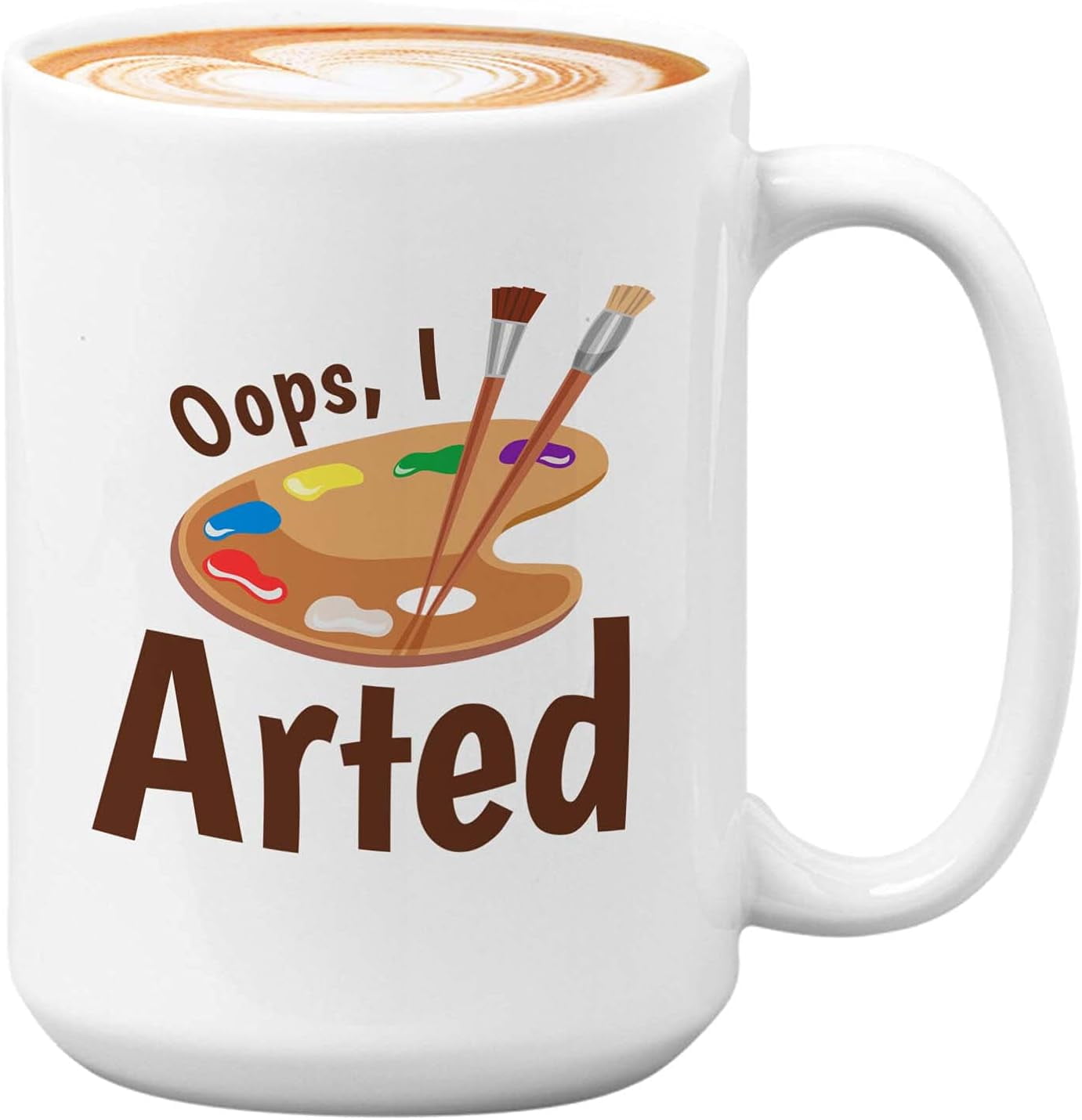 Artist Coffee Mug Oops, I Arted-Funny Painter Drawer Art Designer Canvas Pencils Ink Palette ...