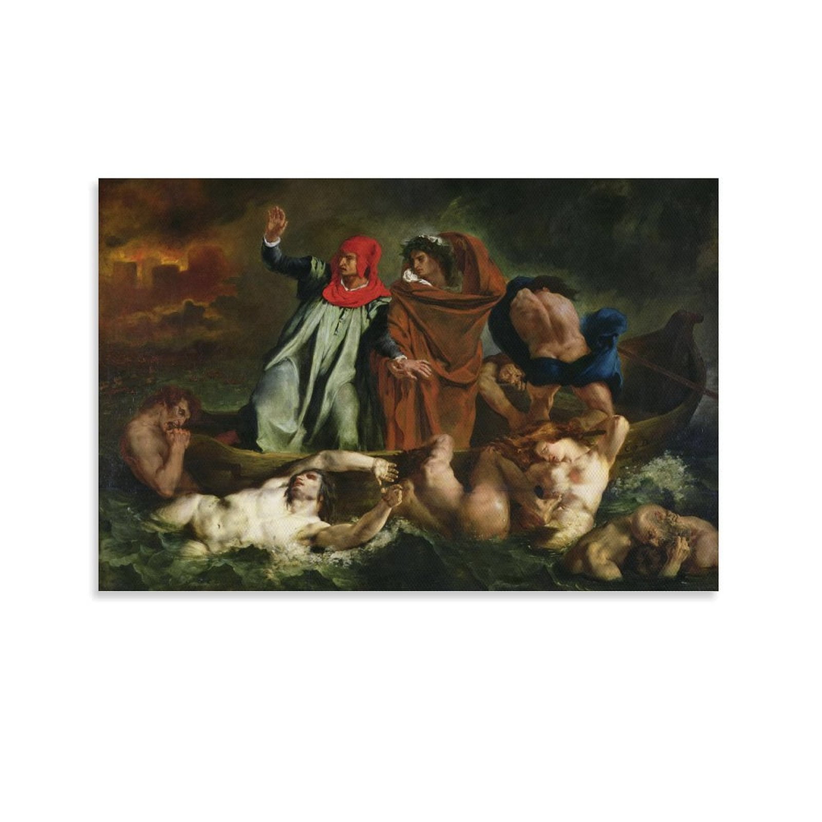 Artist Eugène Delacroix The Barque of Dante Poster Posters Art Print ...