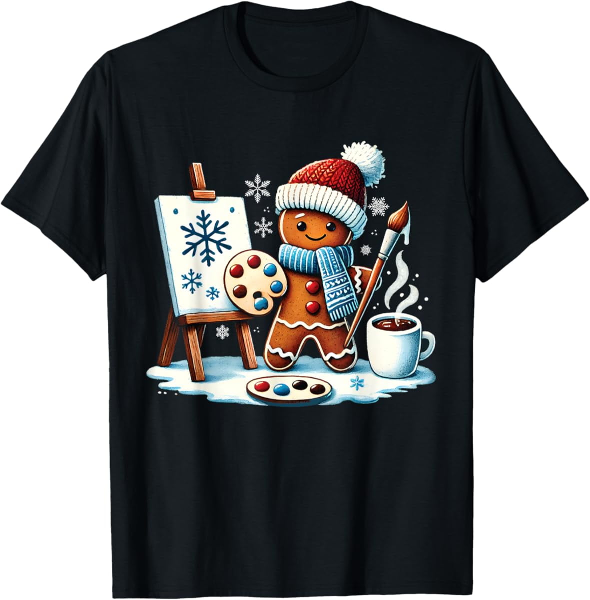 Artist Gingerbread Painter Art Teacher Student T-Shirt - Walmart.com
