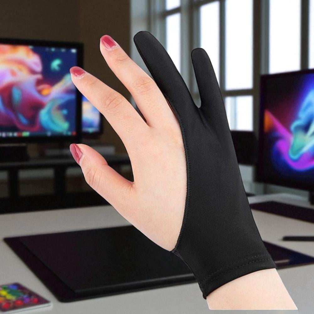 Artist Gloves for Drawing Tablets Two Finger Sketching Stain Proof Left ...