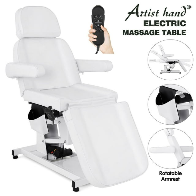 Artist Hand, 3-Motor Electric Facial Bed Massage Table, Rotatable ...