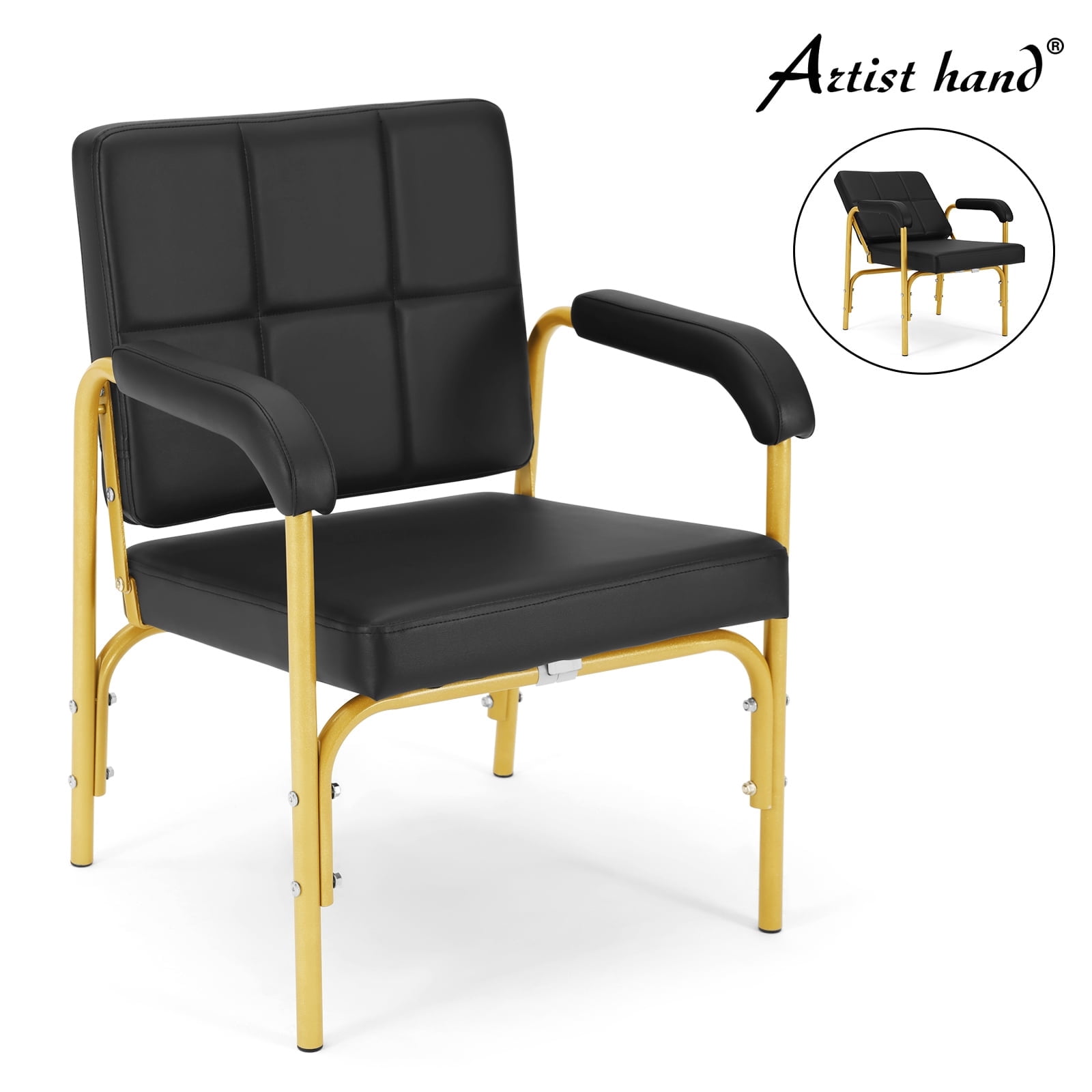 Artist Hand Barber Reclining Shampoo Chair Heavy Duty Salon Spa Beauty ...