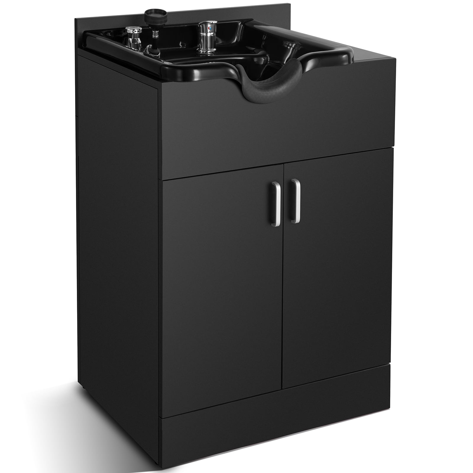 Artist Hand Salon Barber Hair Washing Black Backwash Sink Station with ...