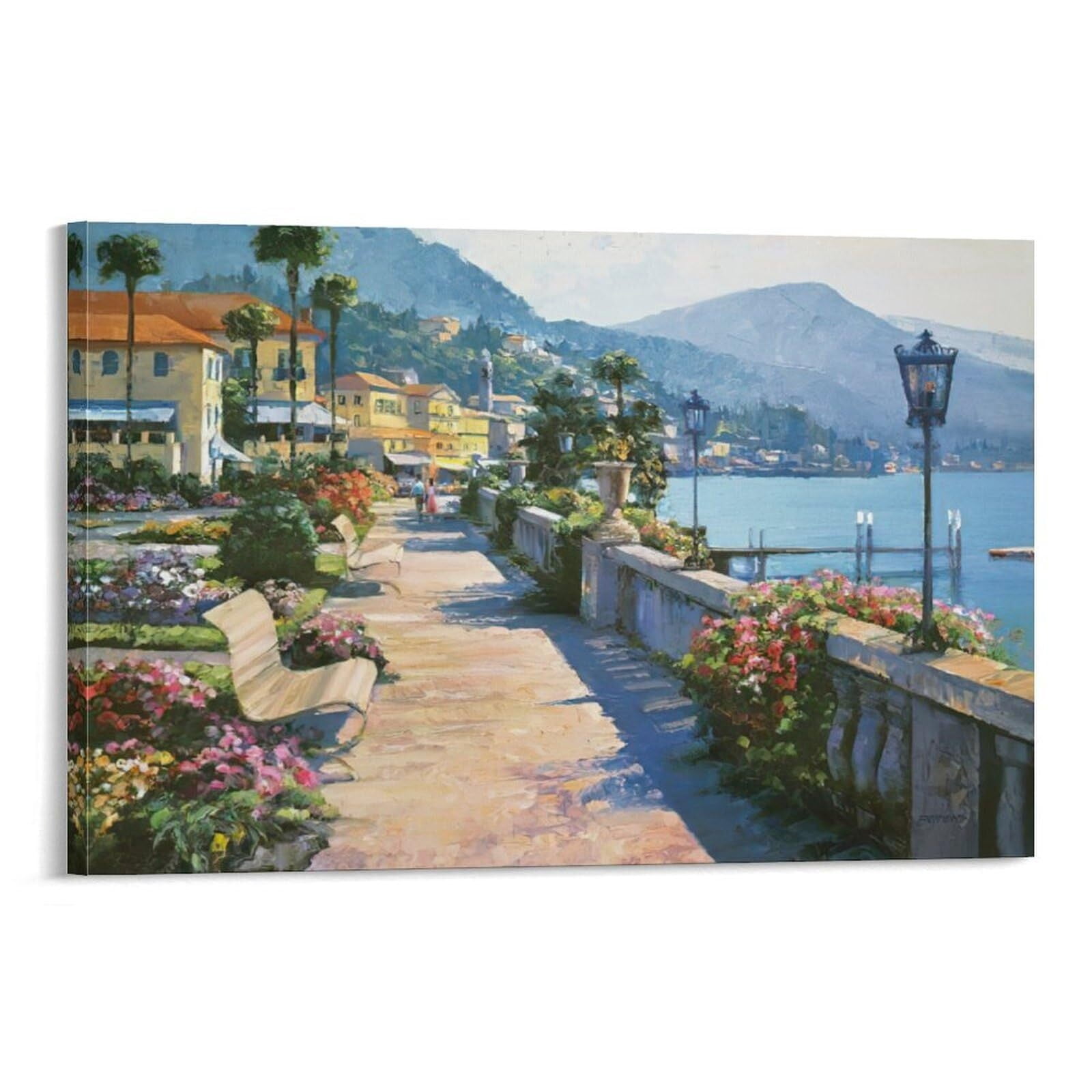 Artist Howard Behrens Bellagio Promenade Retro Pastoral Painting Wall ...